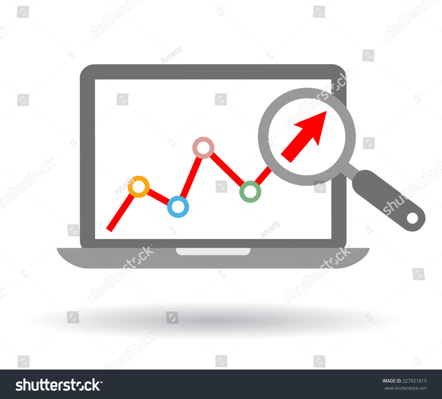 Growth Trend Icon Stock Vector (Royalty Free) 227921815