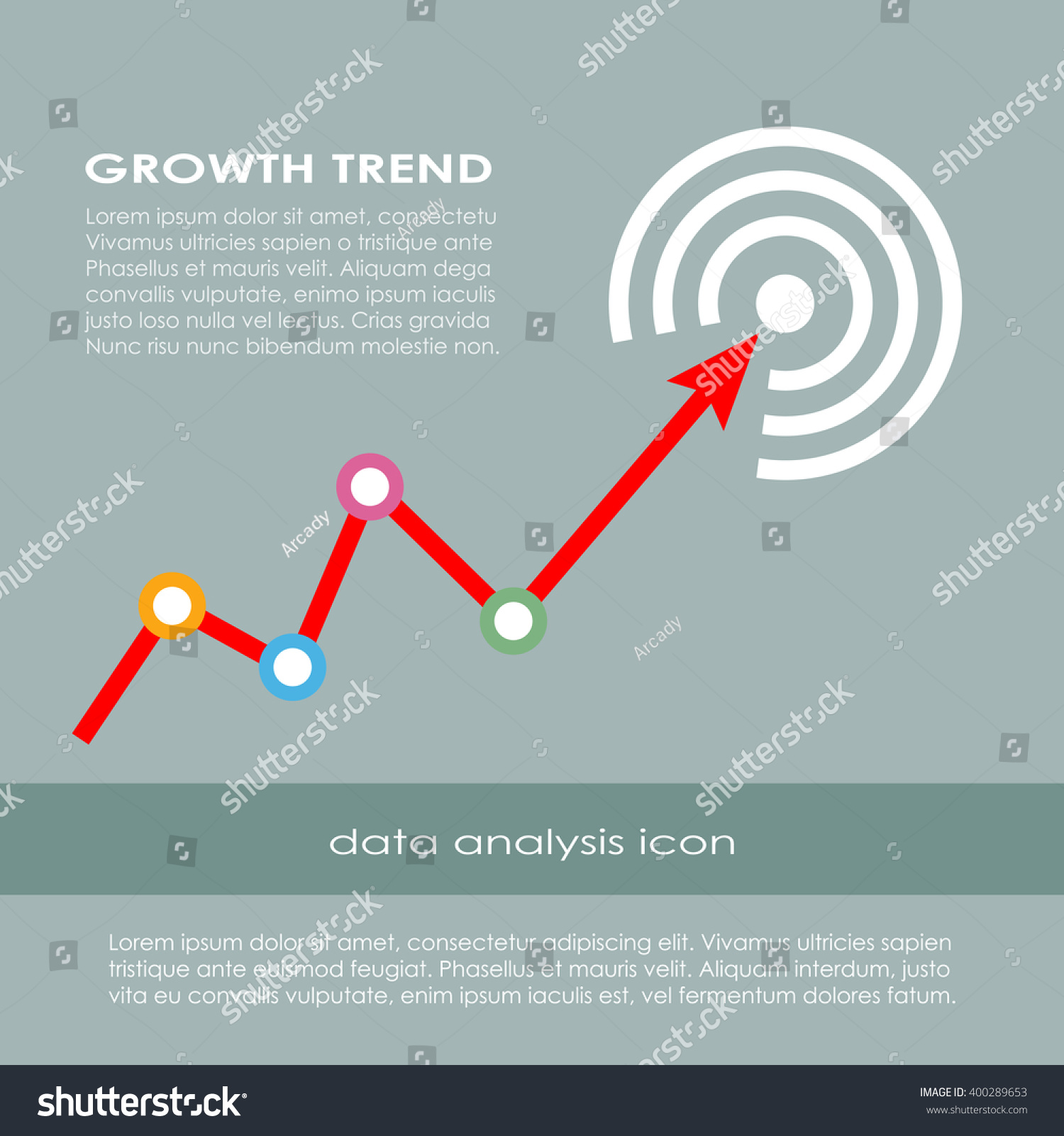 Growth Trend Vector Diagram Stock Vector (Royalty Free) 400289653