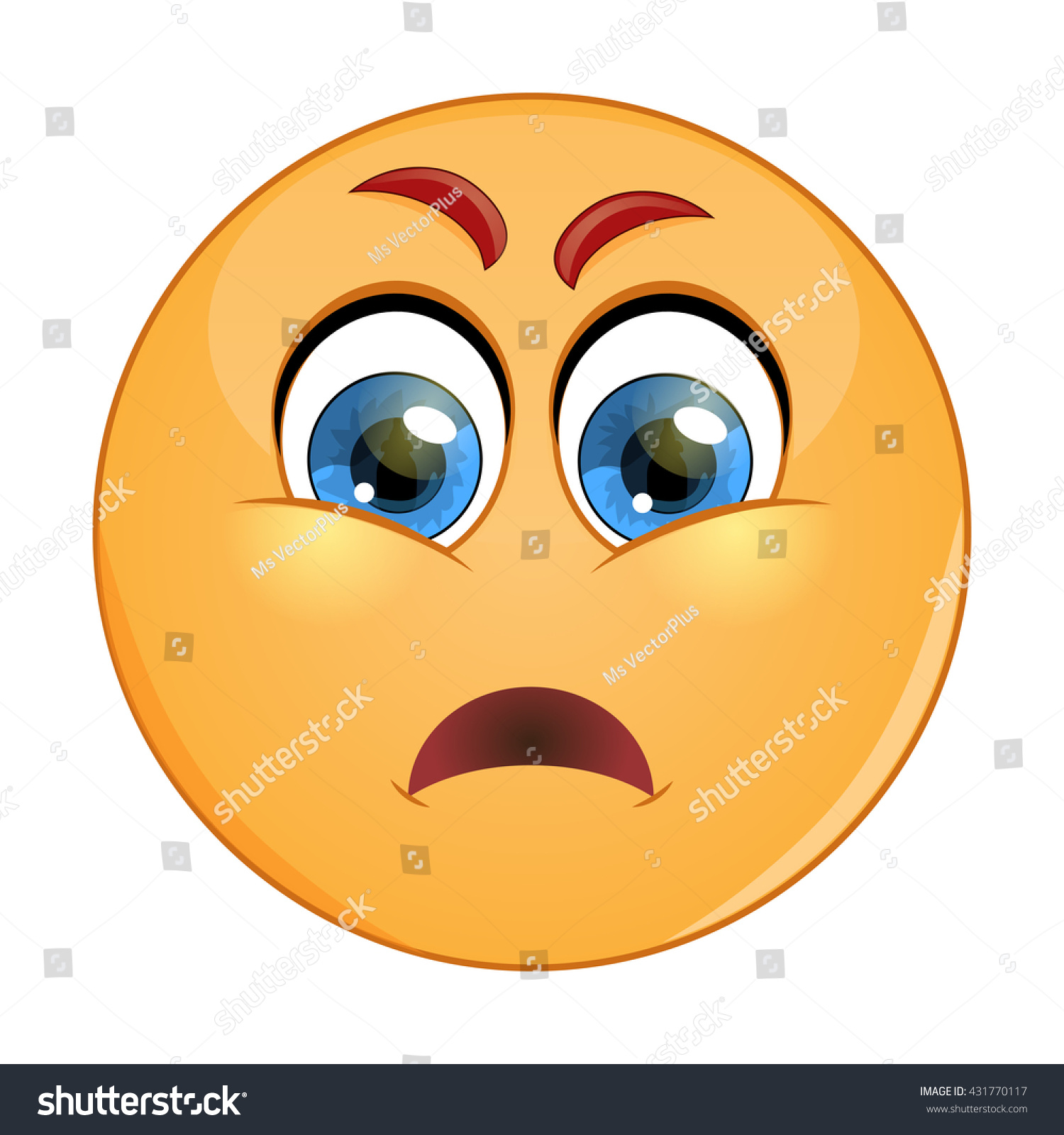 Grumpy Emoticon Isolated Vector Illustration On: เวกเตอร์สต็อก (ปลอดค่า ...