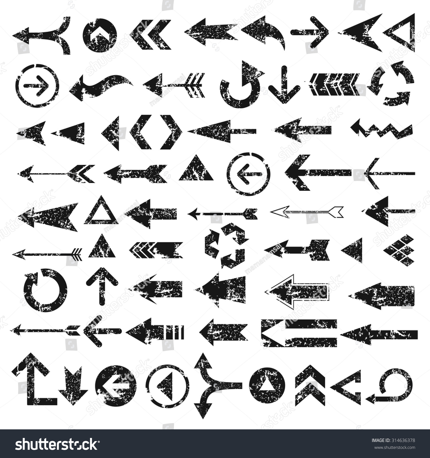 Grunge Arrows Design On White Background Stock Vector (Royalty Free ...