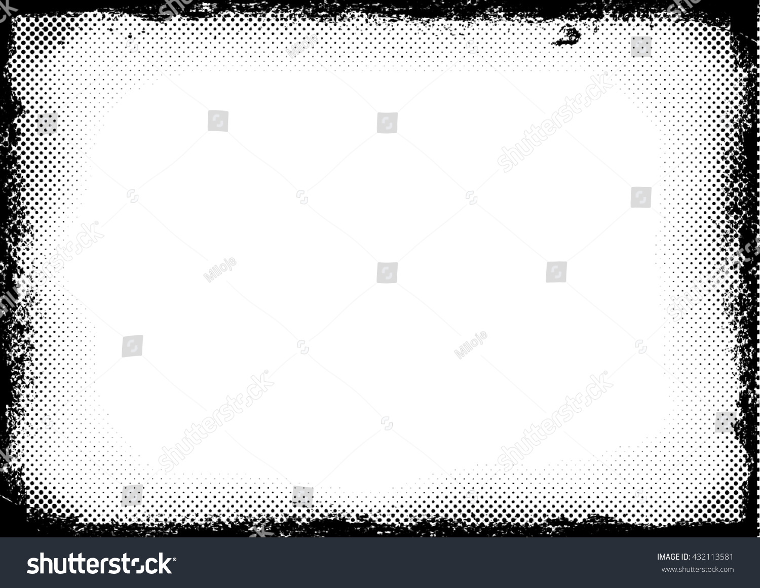 Grunge Black Border Frame Distressed Effect Stock Vector (Royalty Free ...