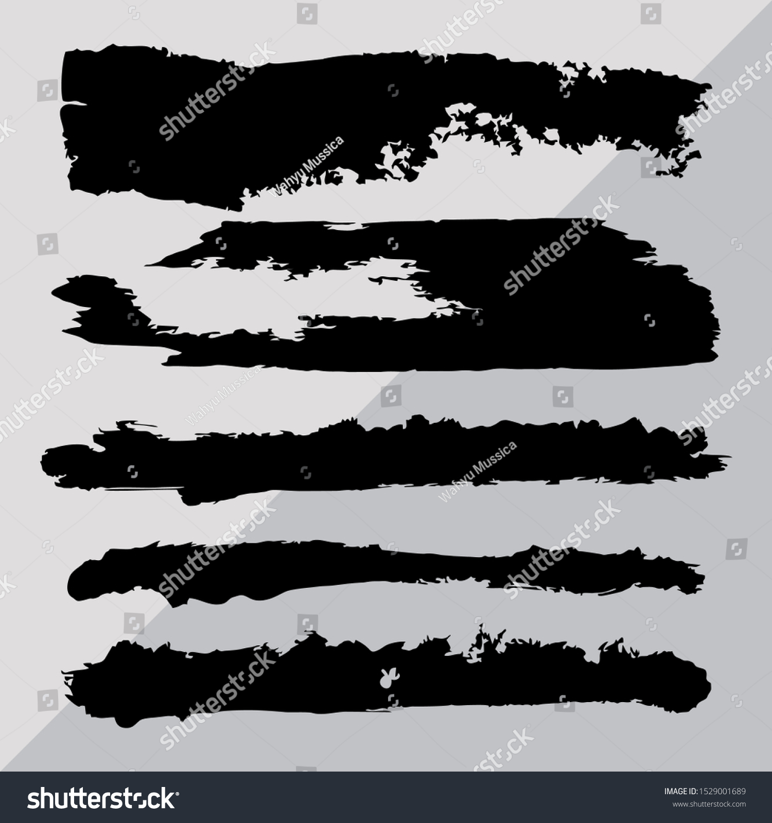 Grunge Brush Lines Vector Banner Stock Vector (Royalty Free) 1529001689 ...
