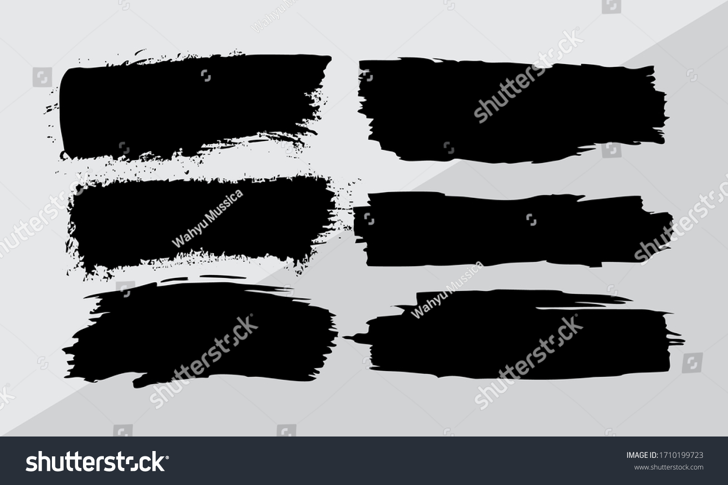 Grunge Brush Lines Vector Banner Stock Vector (Royalty Free) 1710199723