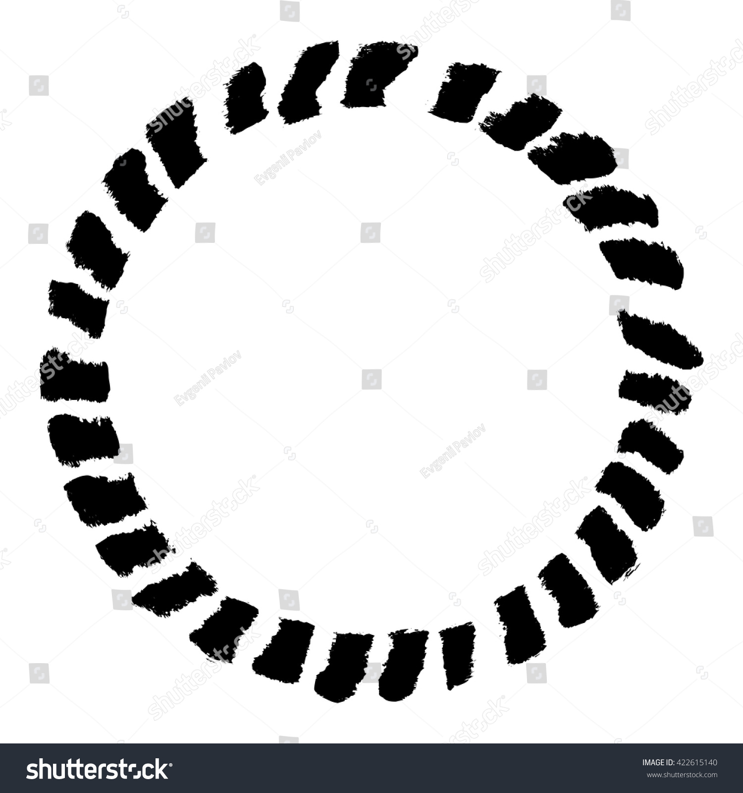 Grunge Circle Frame Vector Illustration Stock Vector (Royalty Free ...