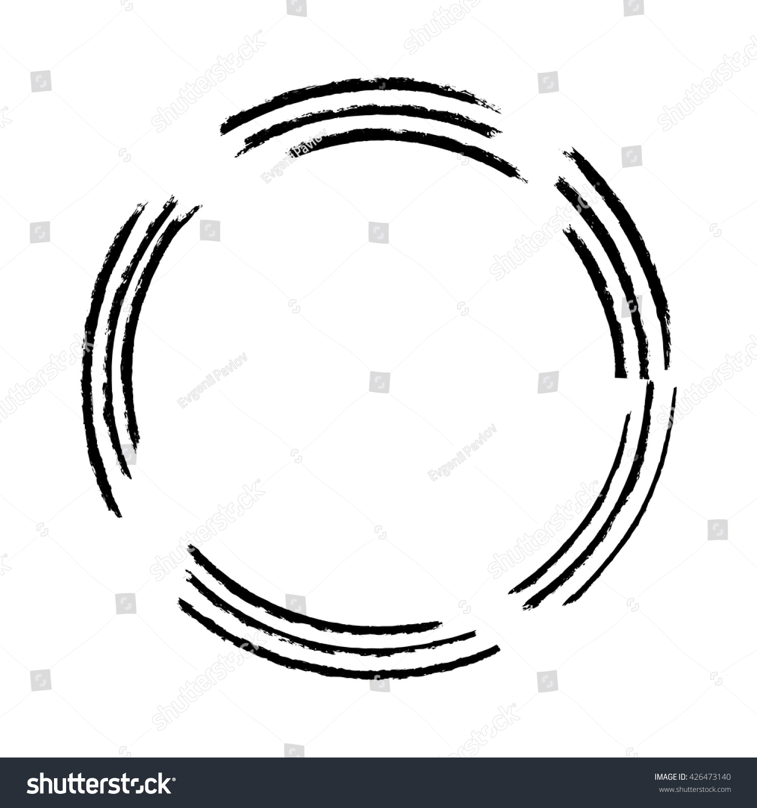 Grunge Circle Frame Vector Illustration Stock Vector (Royalty Free ...
