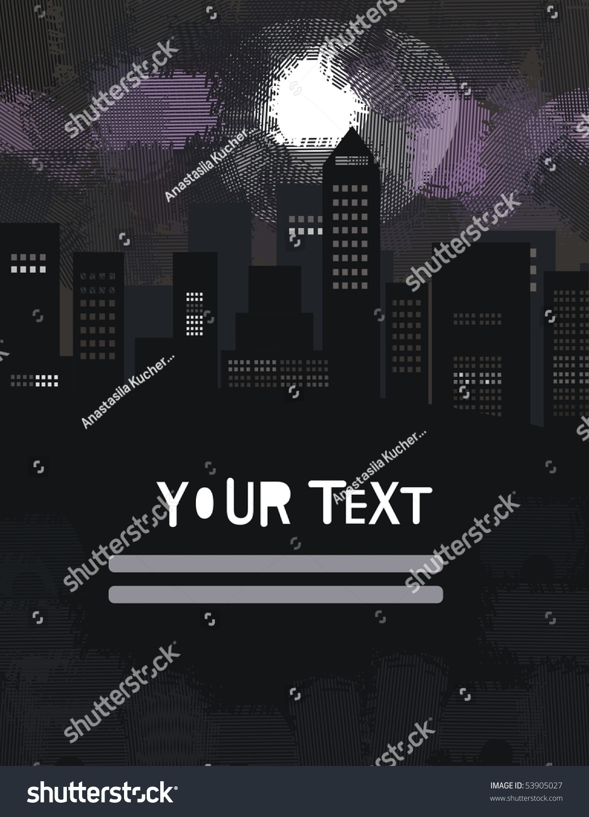 Grunge Cityscape Background Stock Vector (Royalty Free) 53905027