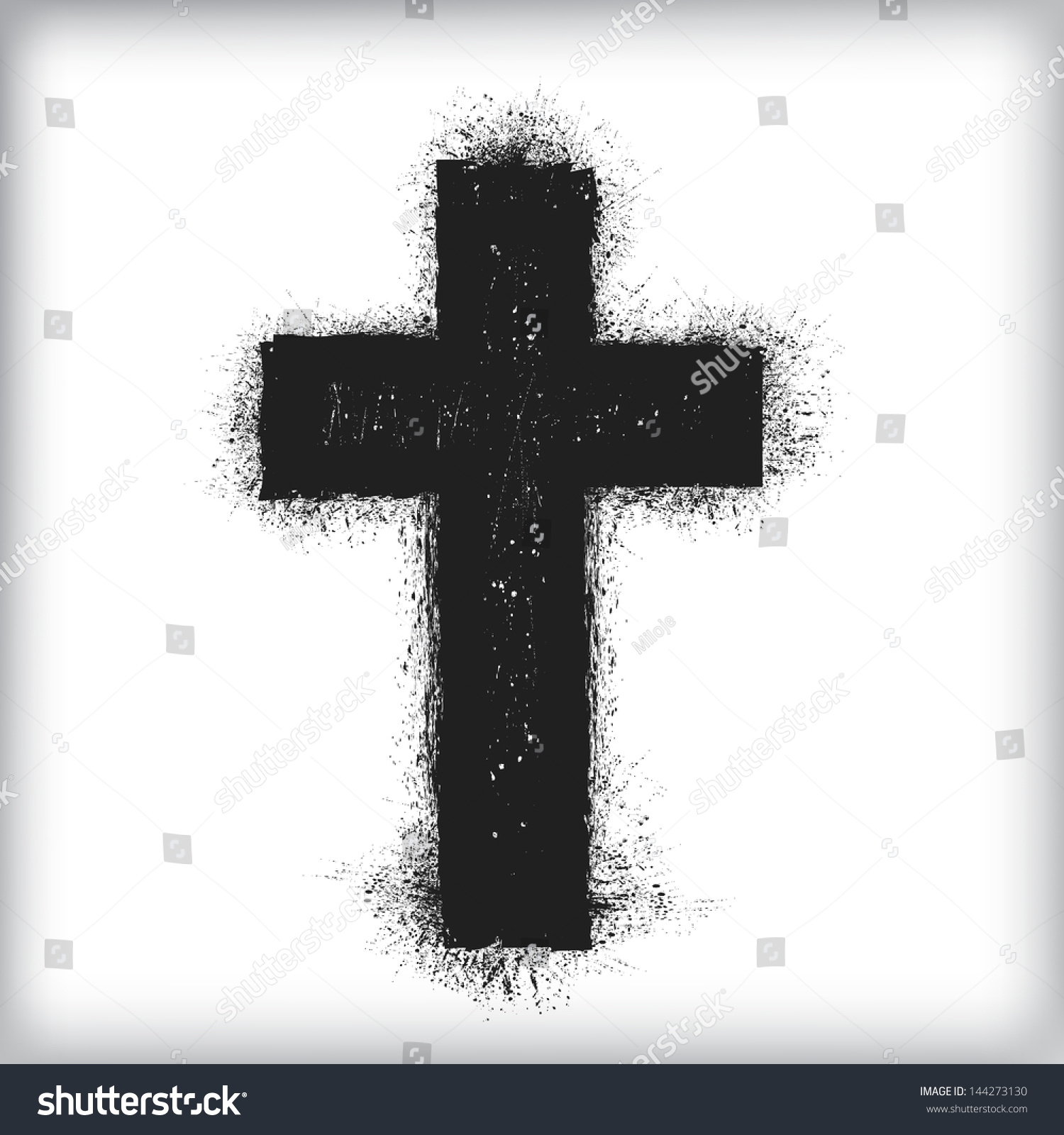 Grunge Cross Stock Vector (Royalty Free) 144273130 | Shutterstock
