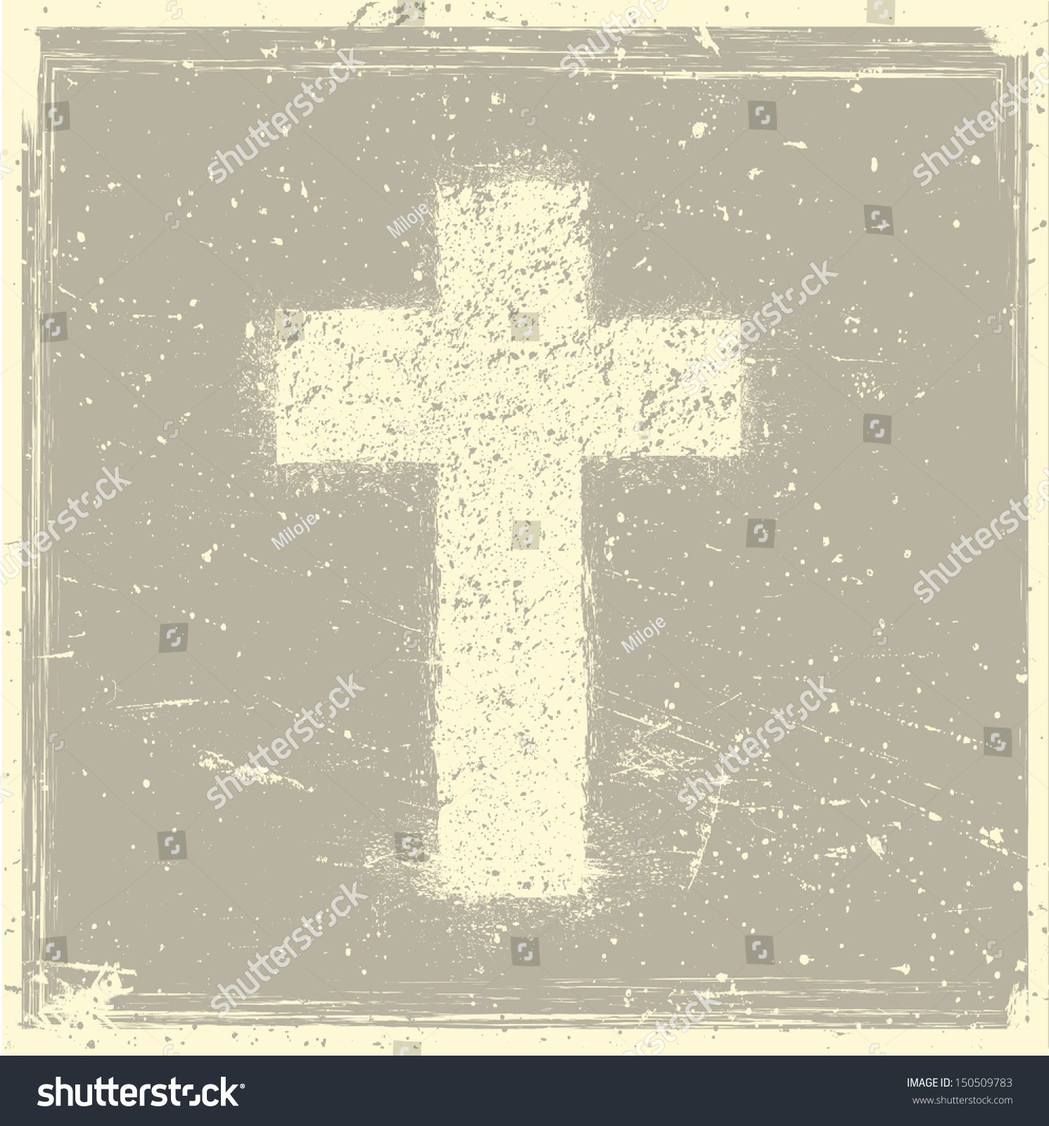 Grunge Cross Stock Vector (Royalty Free) 150509783 | Shutterstock