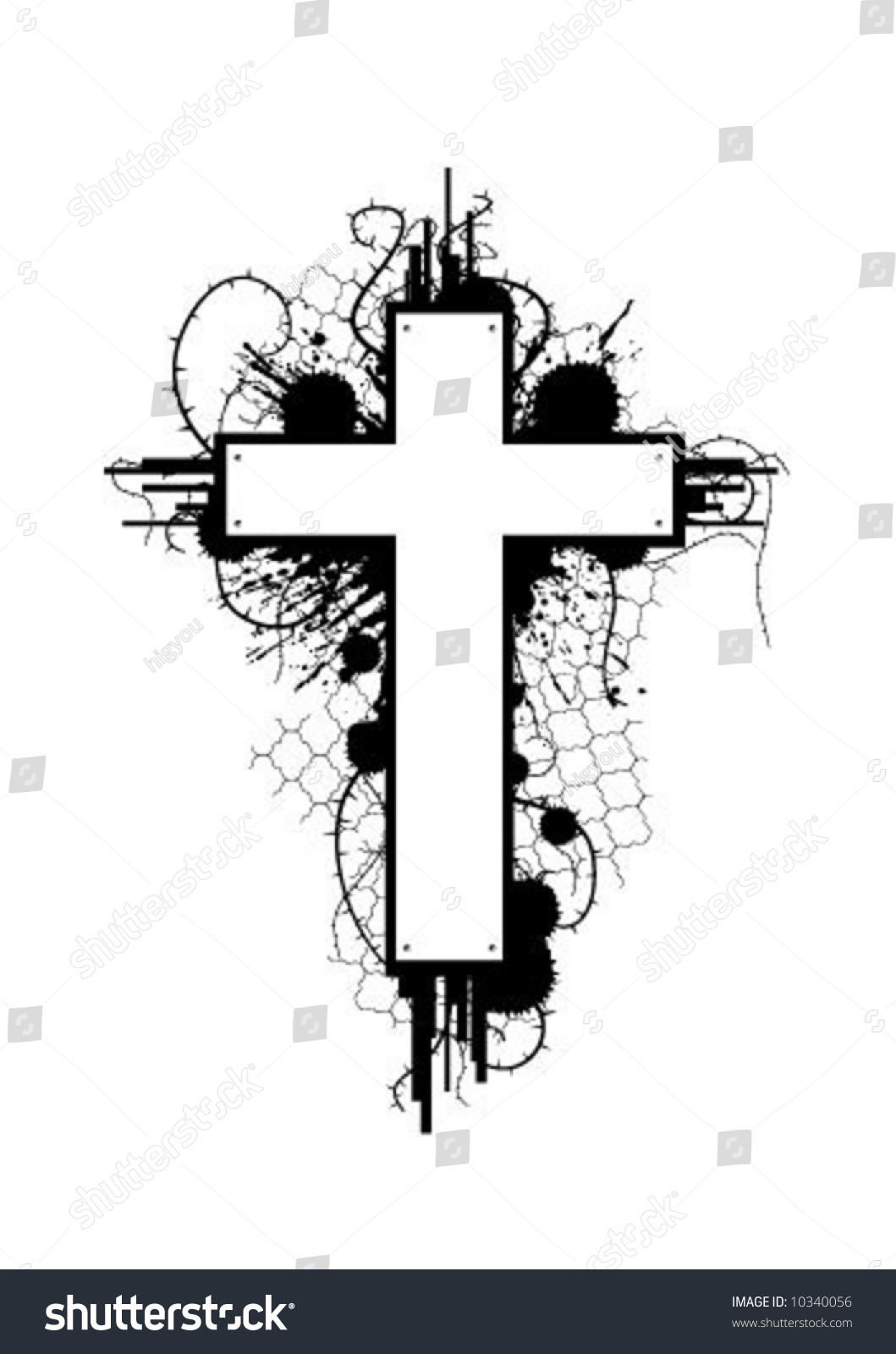 Grunge Cross Emblem Stock Vector (Royalty Free) 10340056 | Shutterstock