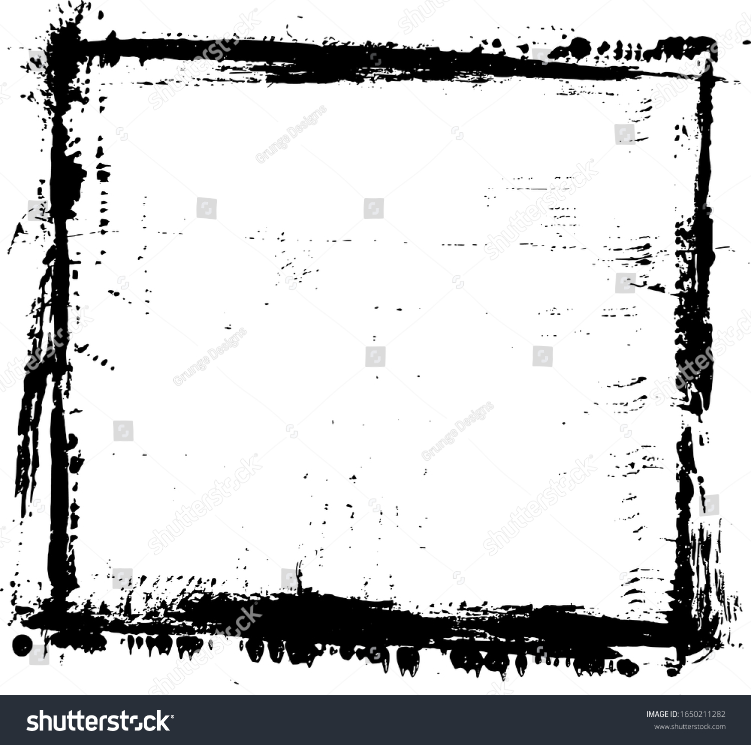 Grunge Distressed Frame Border Background Stock Vector (Royalty Free ...