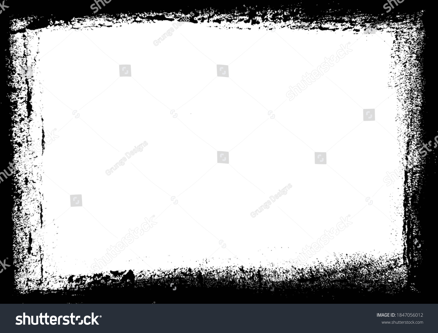 Grunge Distressed Frame Border Background Stock Vector (Royalty Free ...