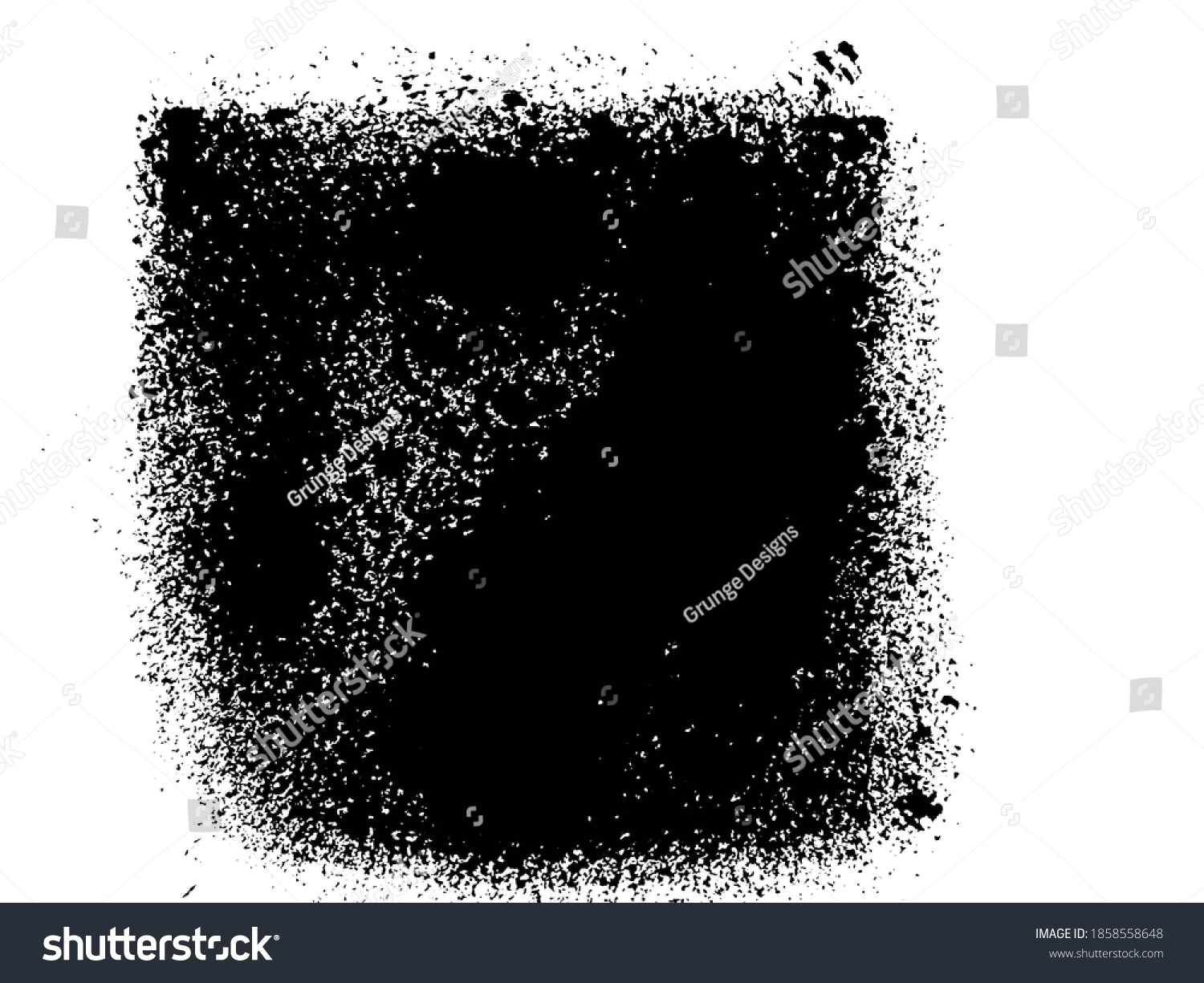 Grunge Distressed Square Paint Background Overlay Stock Vector (Royalty ...