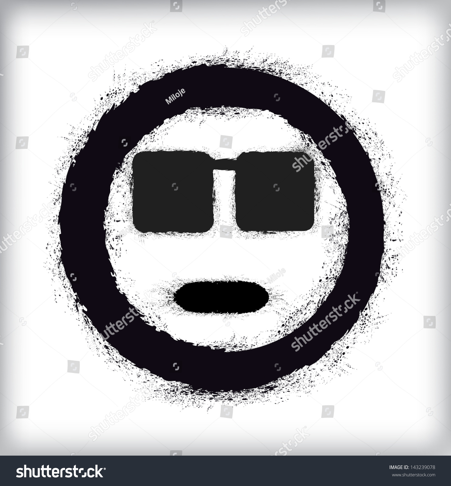 Grunge Emoticon Stock Vector (Royalty Free) 143239078 | Shutterstock