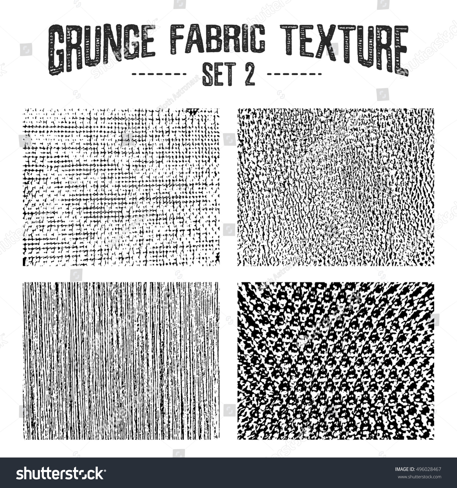 Grunge Fabric Textures Set 2 Vector Stock Vector (Royalty Free ...