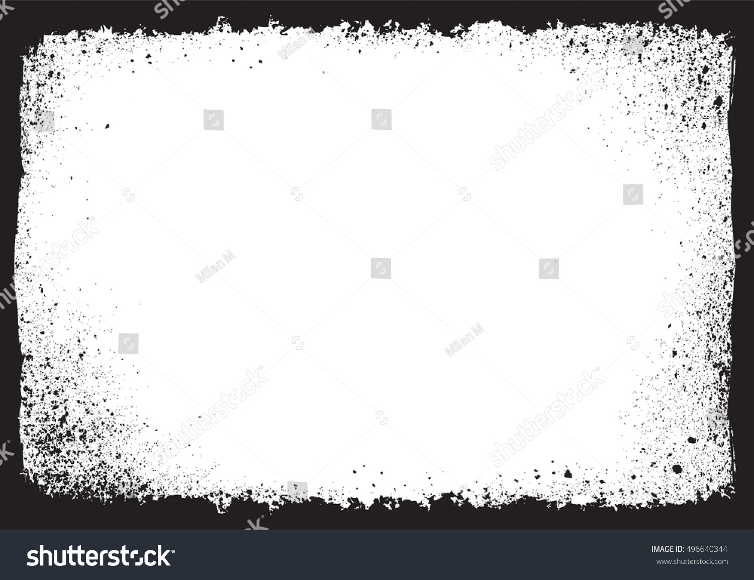 Grunge Framedistress Border Frameabstract Vector Template Stock Vector ...