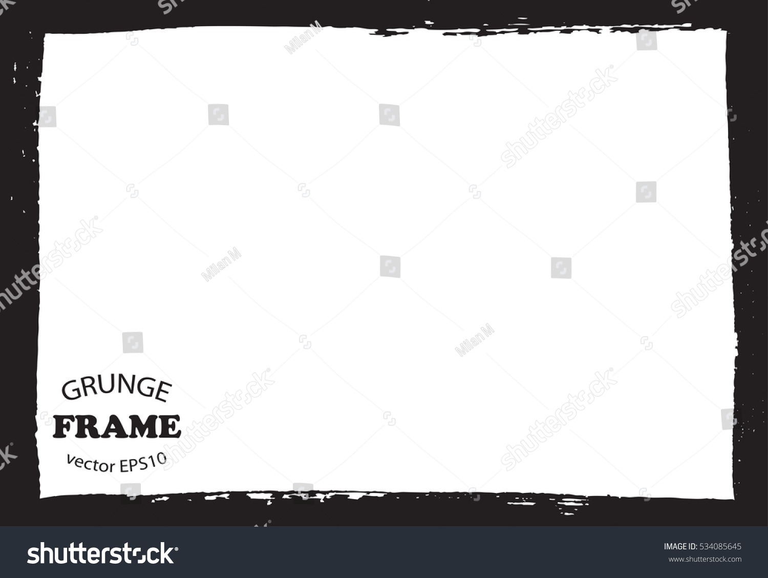 Grunge Framedistress Border Frameabstract Vector Template Stock Vector ...