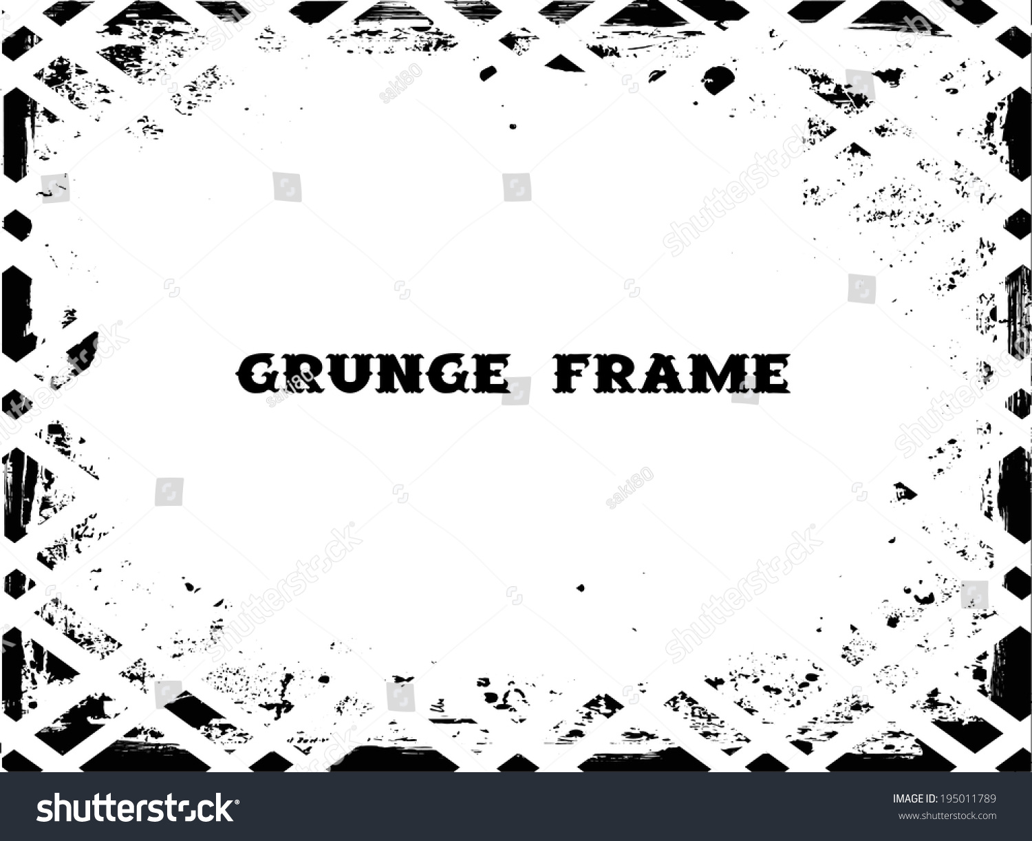 Grunge Frame Vector Illustration Stock Vector (Royalty Free) 195011789 ...