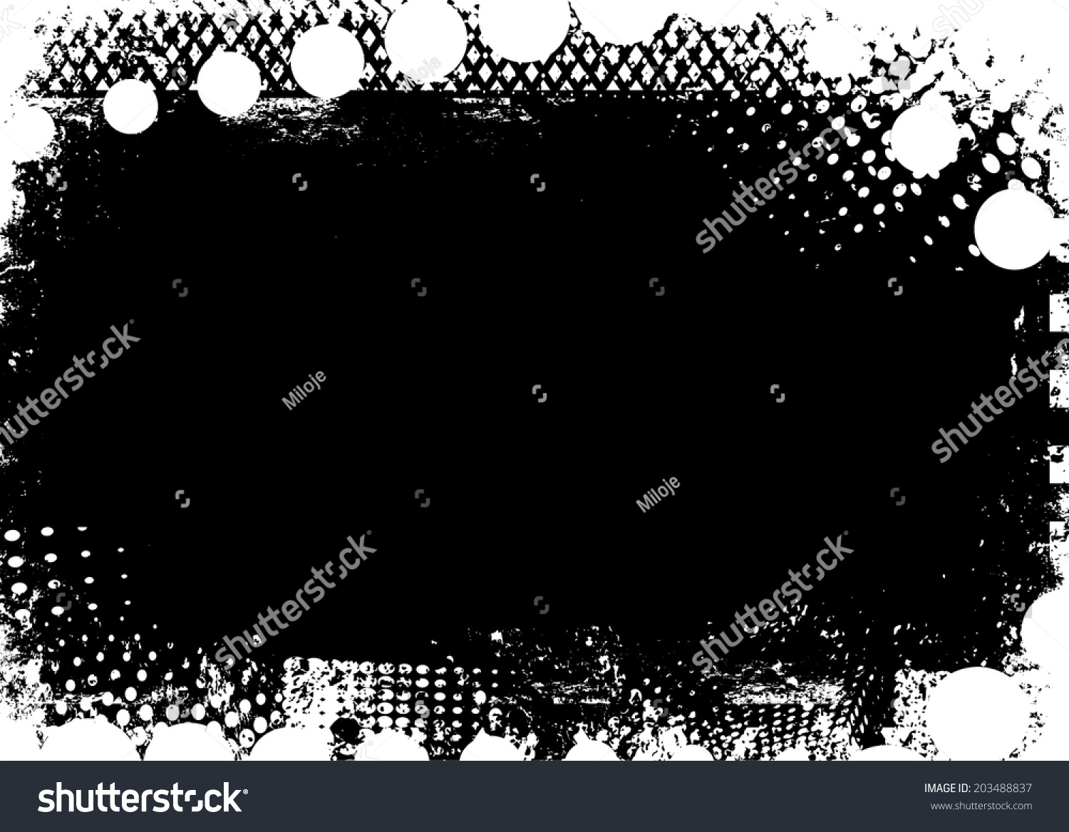 Grunge Frame Vector Illustration Stock Vector (Royalty Free) 203488837 ...