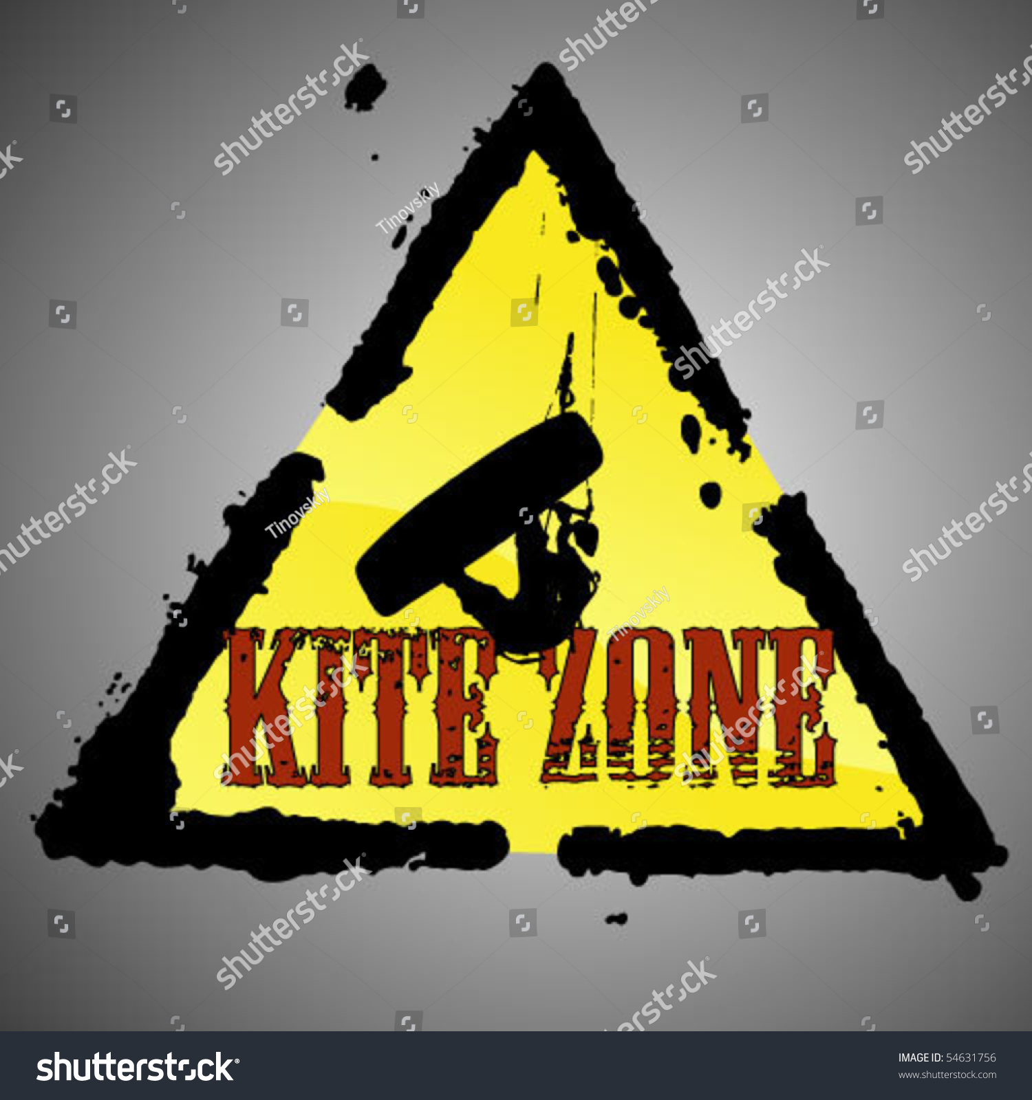 Grunge Kite Zone Vector Illustration Stock Vector (Royalty Free ...