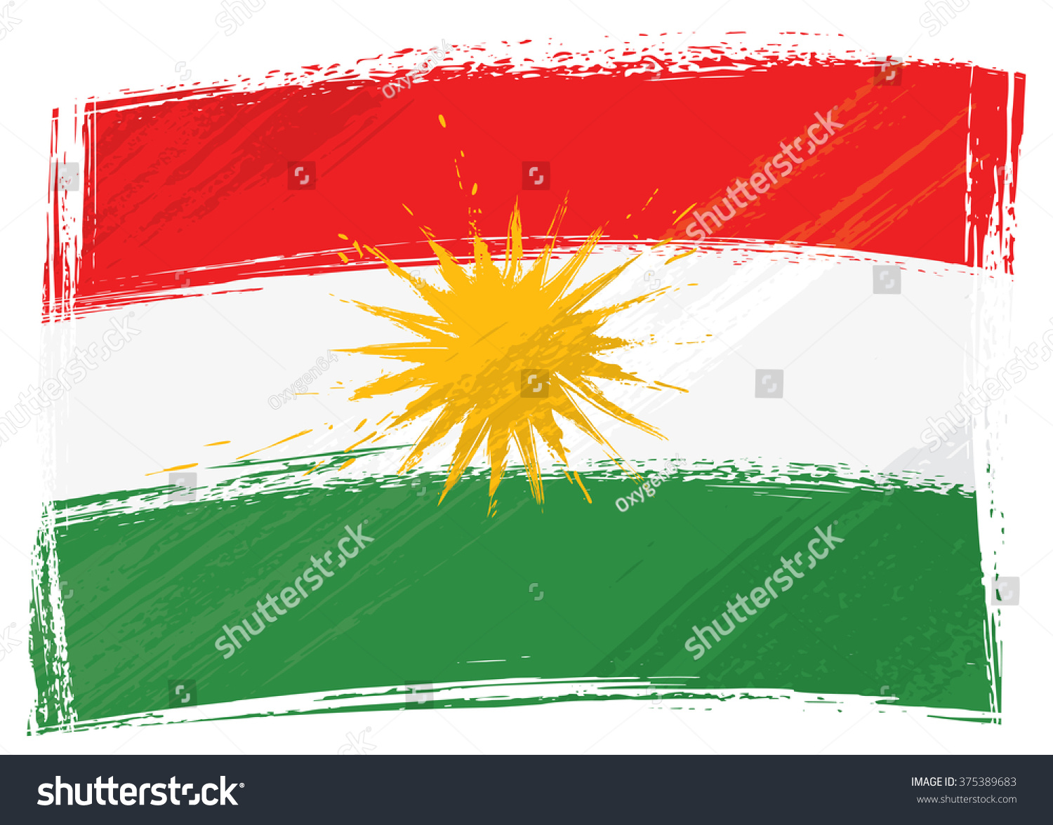 Grunge Kurdistan Flag Stock Vector (Royalty Free) 375389683 | Shutterstock