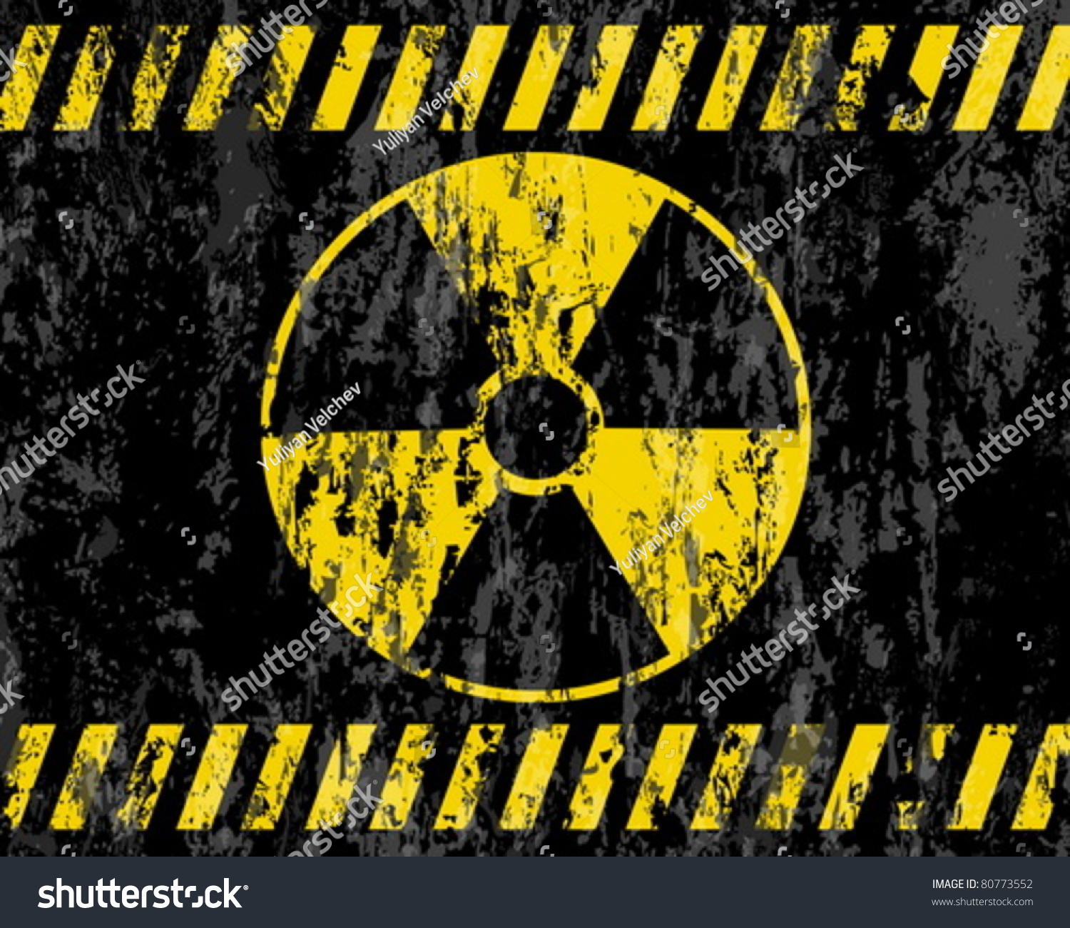 Grunge Radiation Sign Background Vector Illustrator: vector de stock ...
