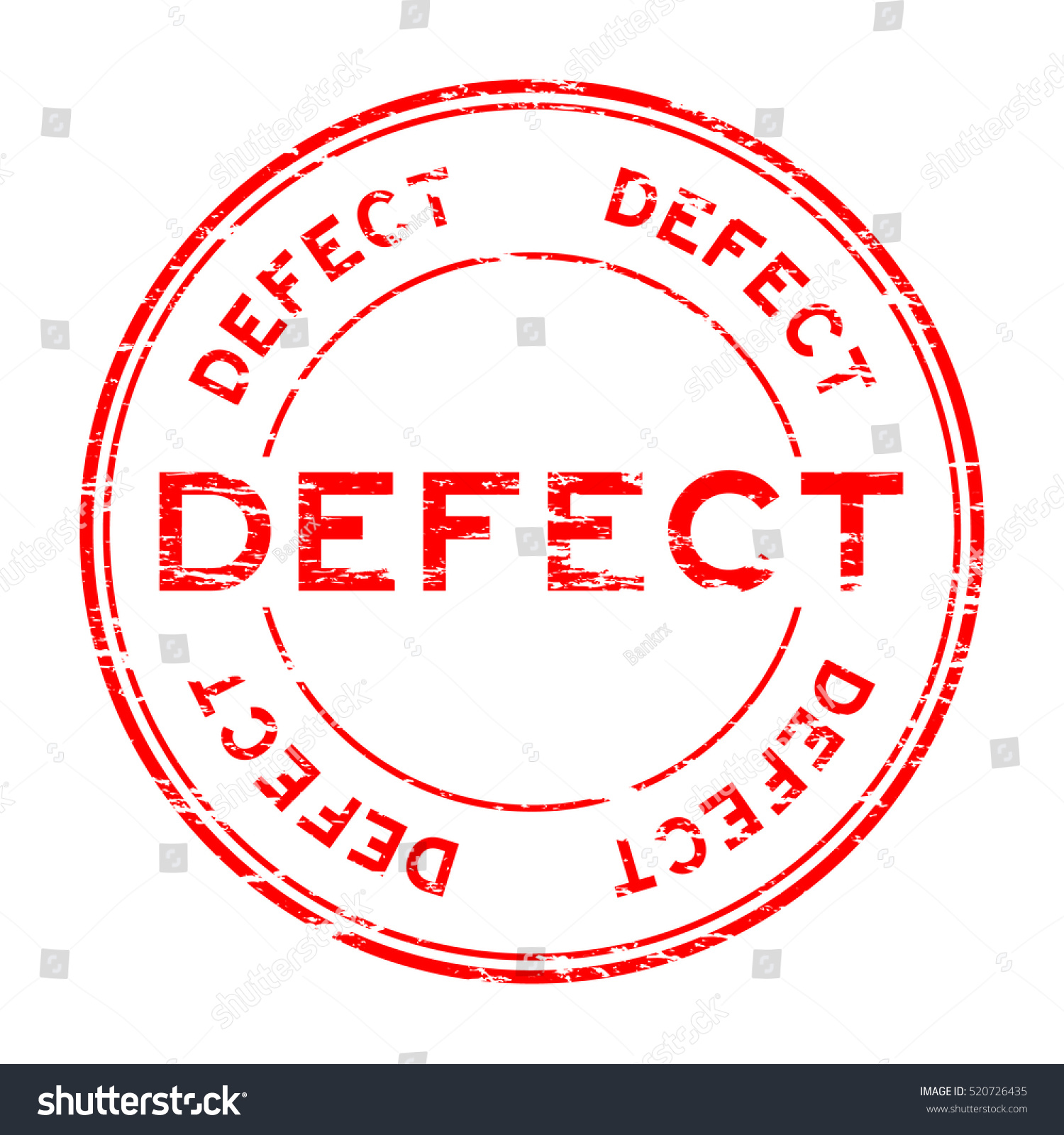 Grunge Red Defect Round Rubber Stamp Stock Vector (Royalty Free) 520726435