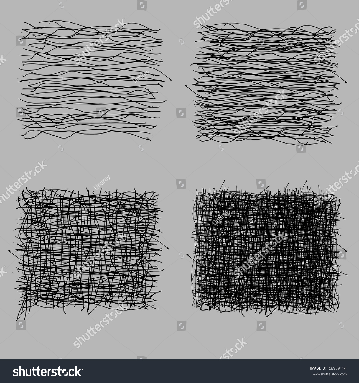 Grunge Rough Hatching Drawing Textures Set: vector de stock (libre de ...