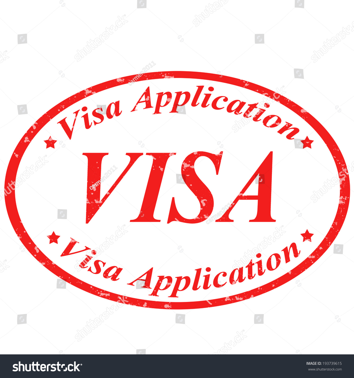 Grunge Rubber Stamp Text Visa Applicationvector Stock Vector (Royalty ...