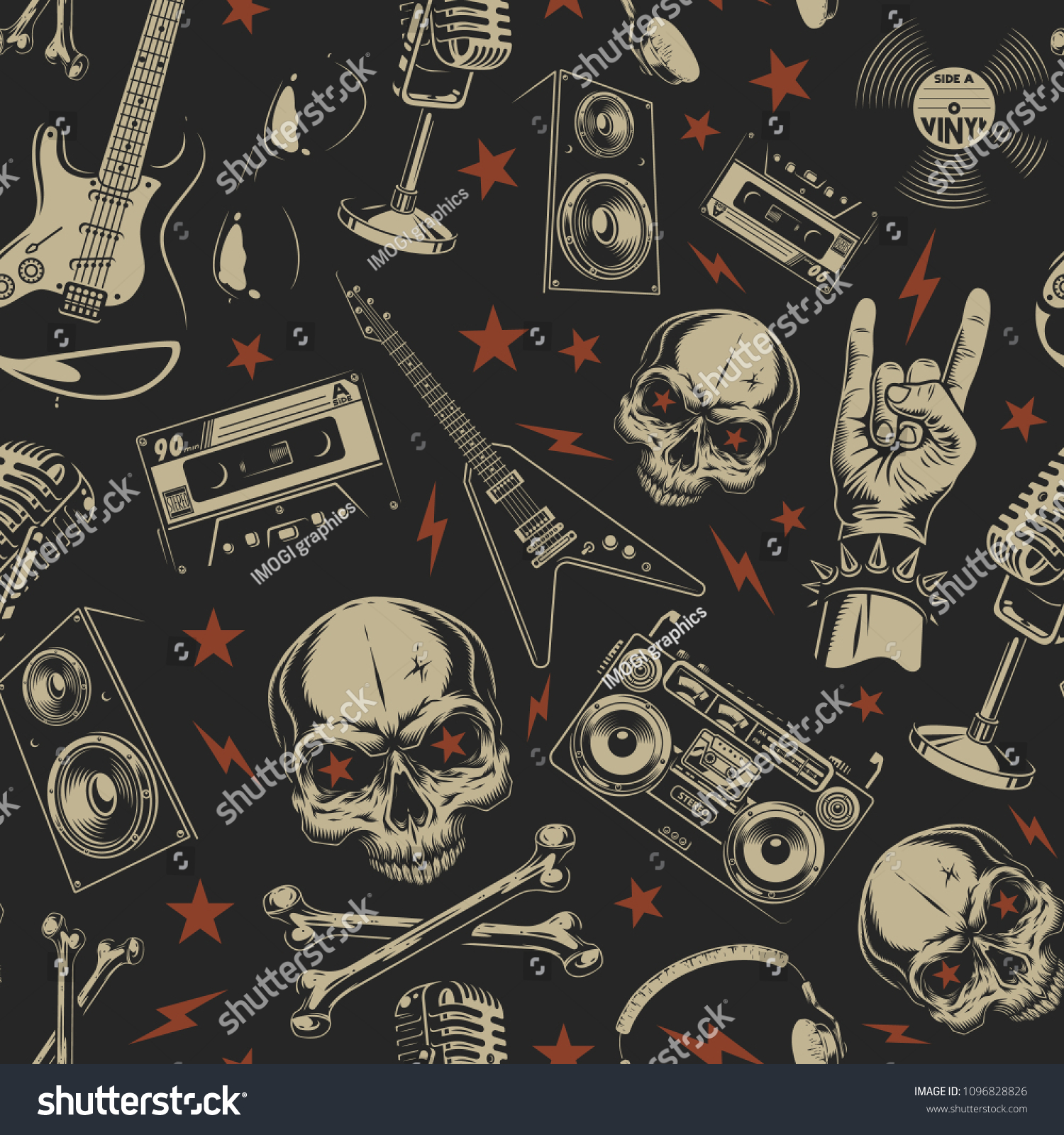 Rock band seamless Images, Stock Photos & Vectors | Shutterstock
