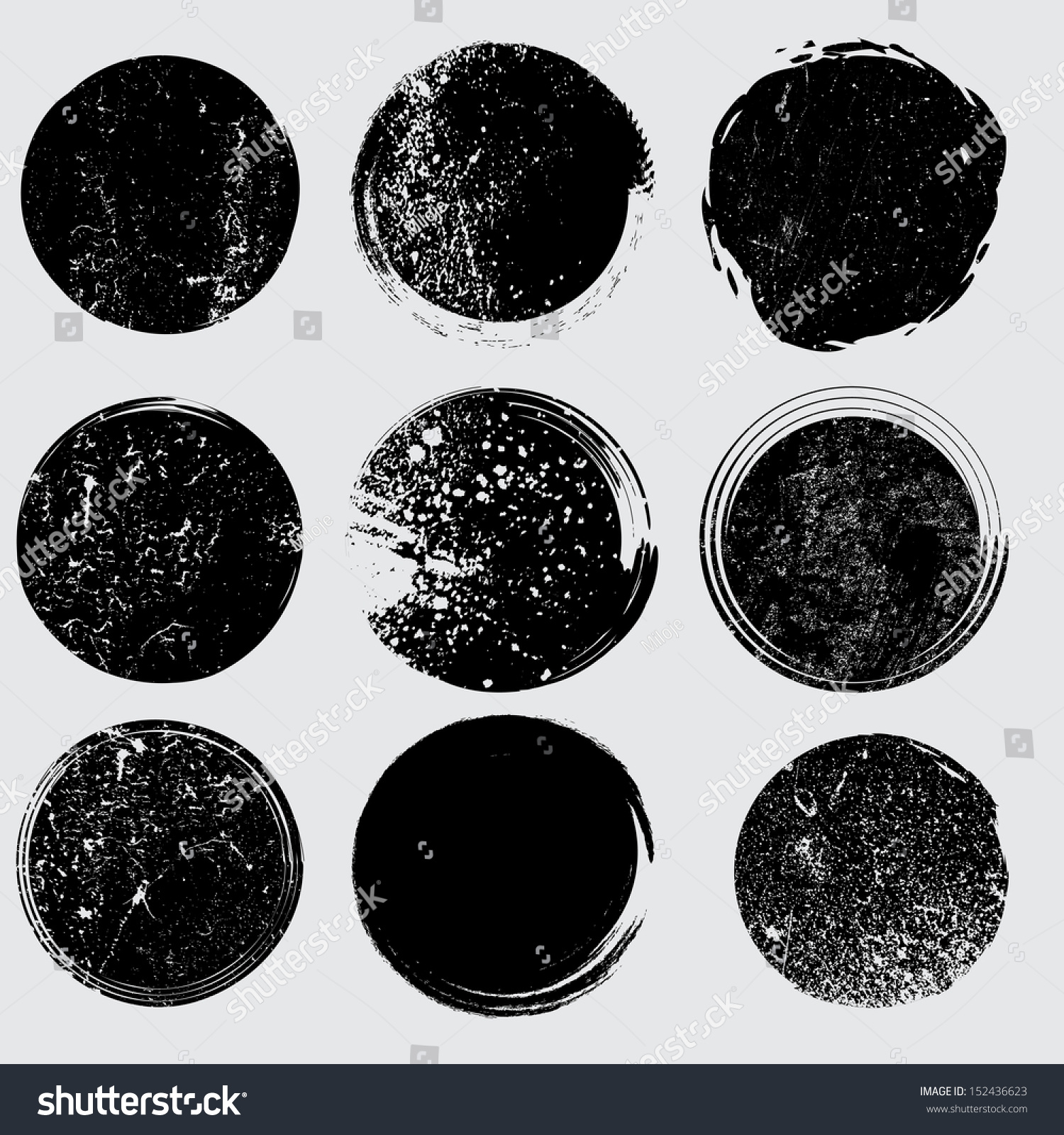 Grunge Shapes Stock Vector (Royalty Free) 152436623
