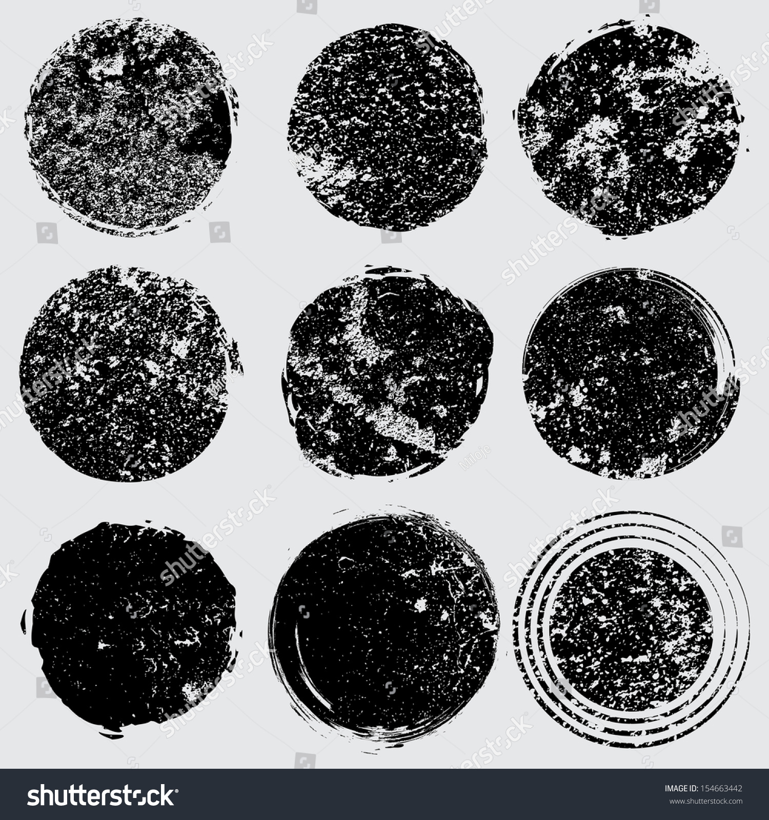 Grunge Shapes Stock Vector (Royalty Free) 154663442