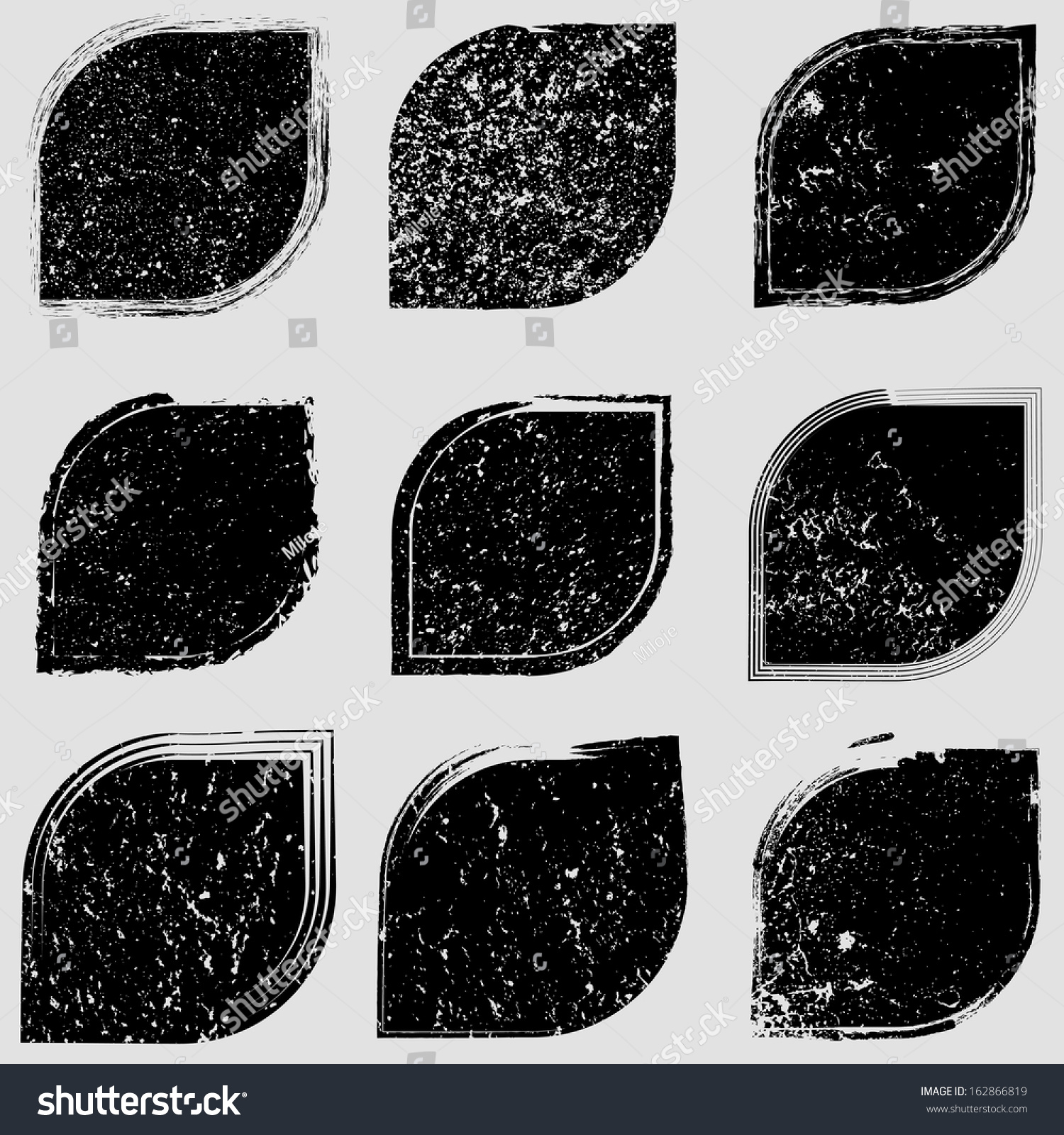 Grunge Shapes Stock Vector 162866819 - Shutterstock