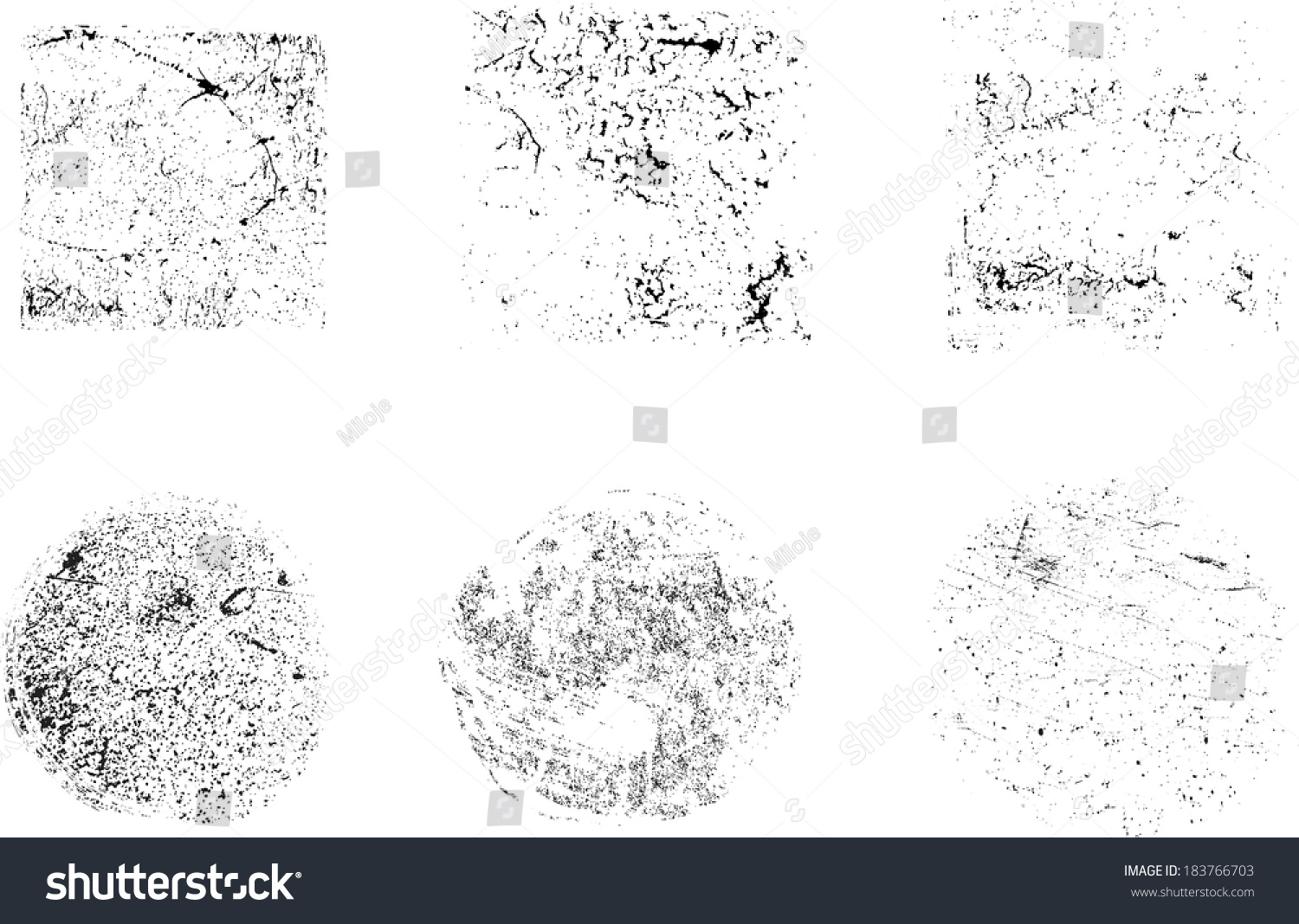 Grunge Shapes Stock Vector (Royalty Free) 183766703 | Shutterstock