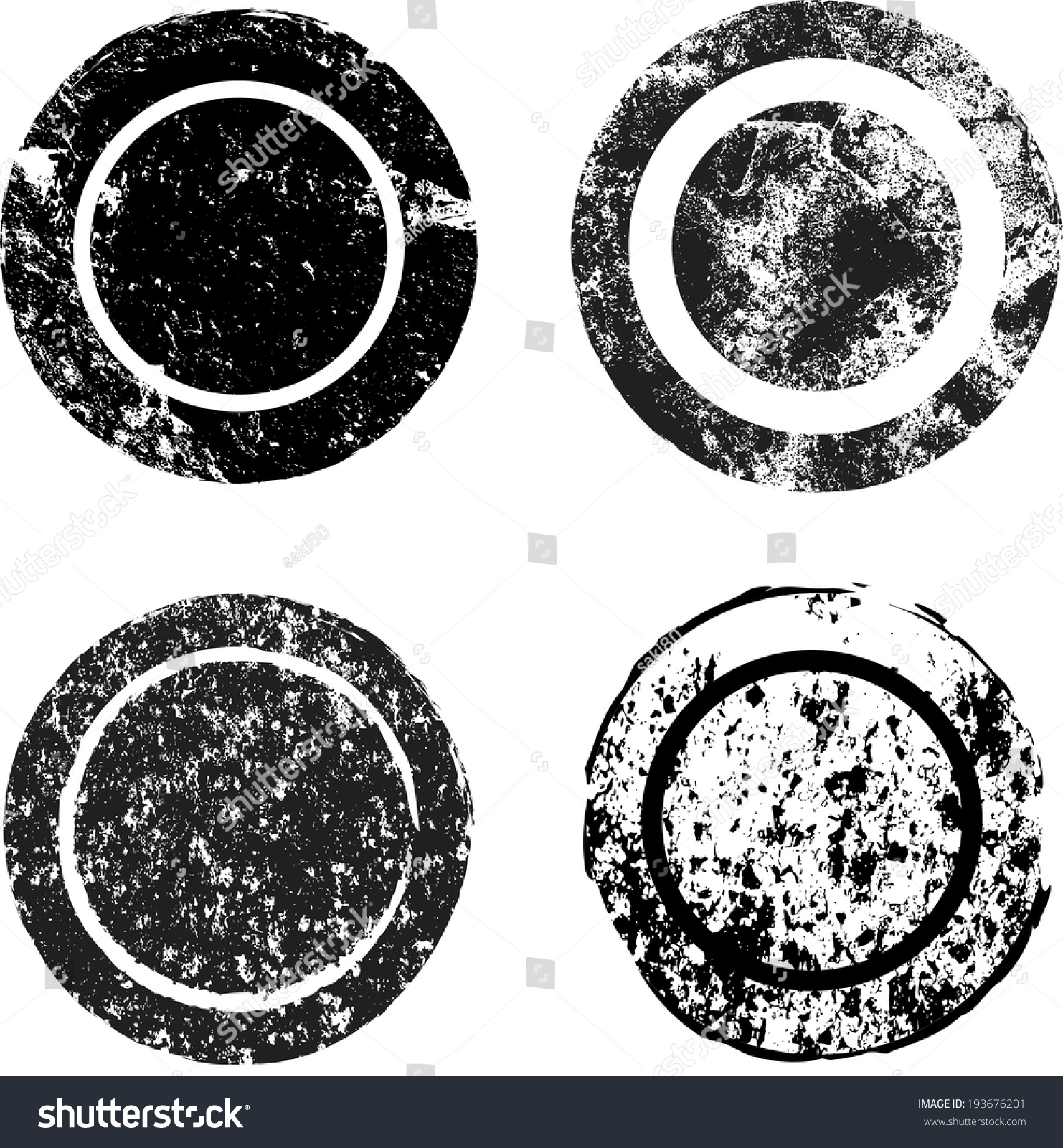 Grunge Shapes Stock Vector 193676201 - Shutterstock