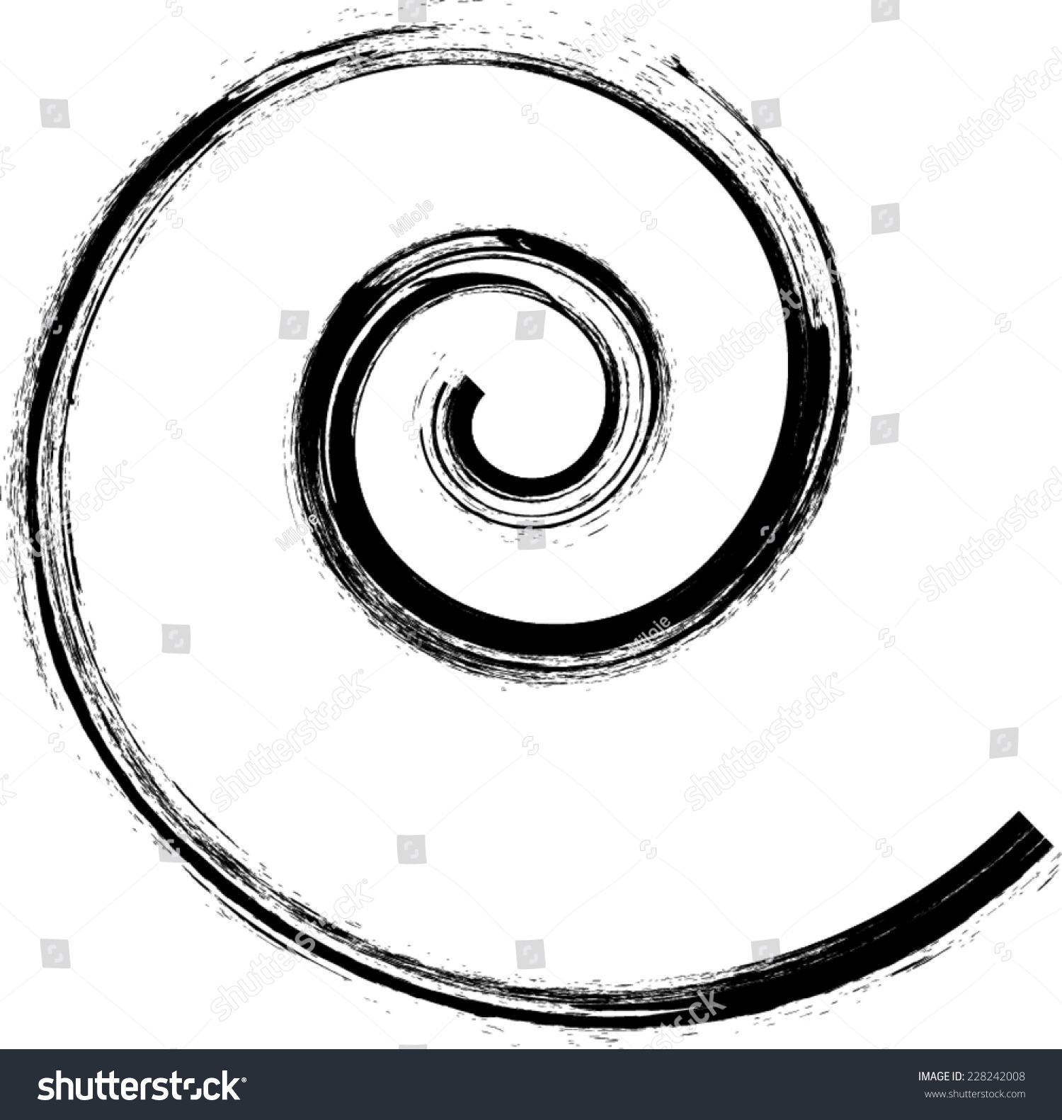 Grunge Spiral Vector Illustration Stock Vector (Royalty Free) 228242008 ...