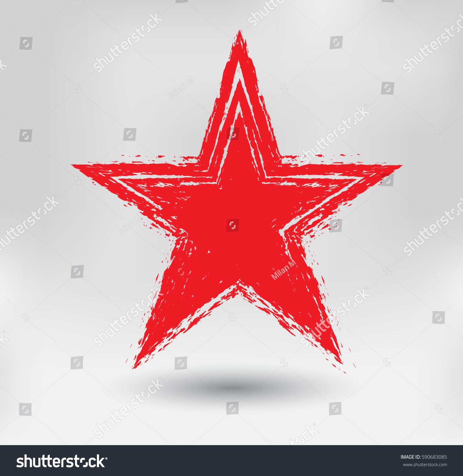Grunge Star Iconvector Star Symbol Stock Vector (Royalty Free ...