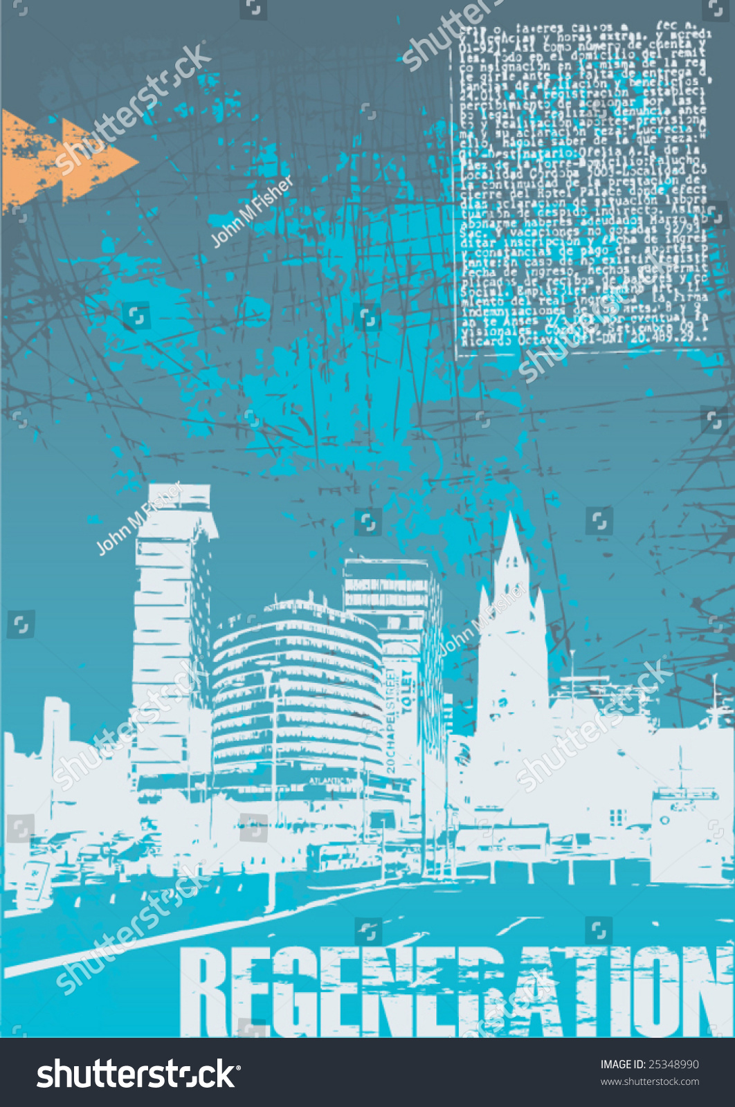 11 Grunge city layout skyline style Images, Stock Photos & Vectors ...