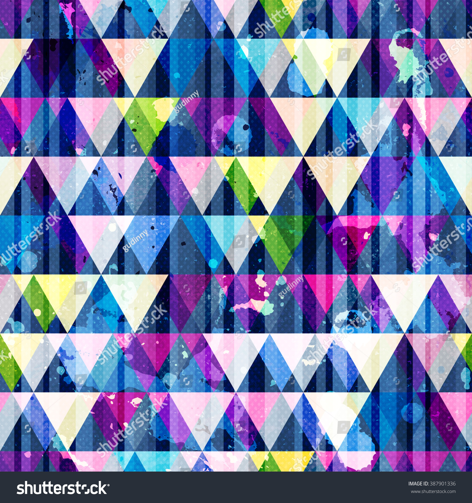 Grunge Triangle Seamless Texture Stock Vector (Royalty Free) 387901336 ...