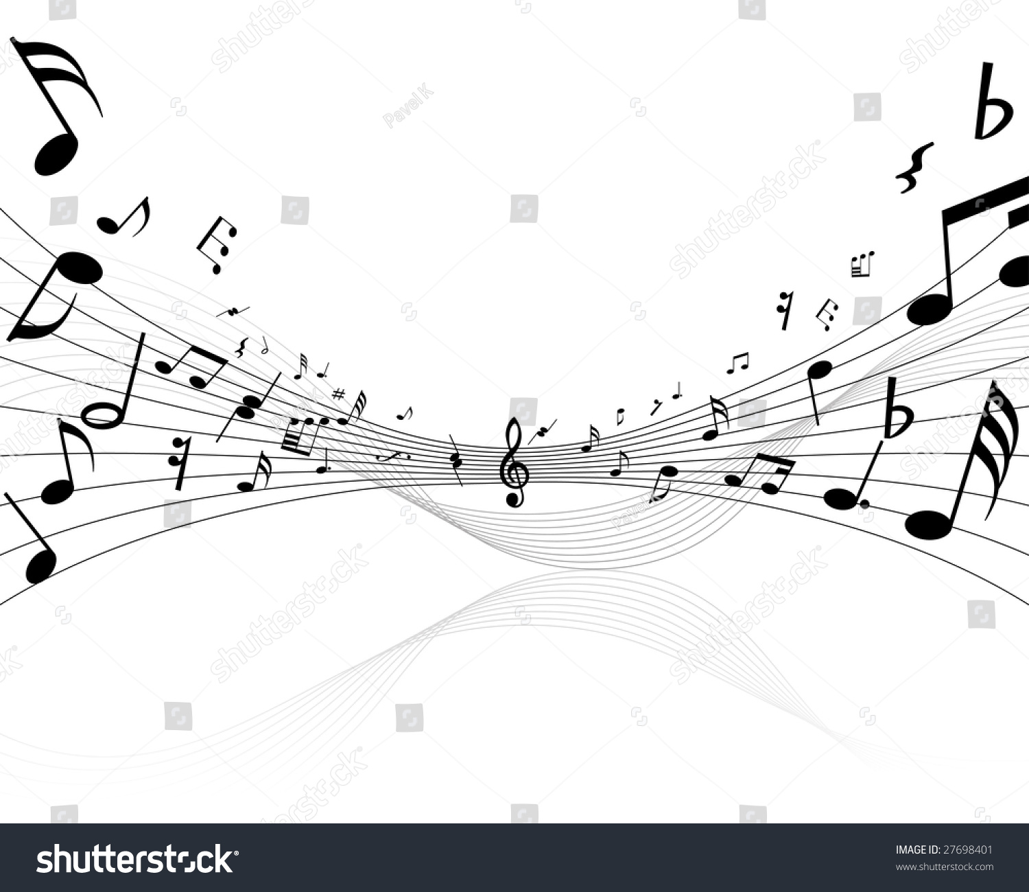 Grunge Vector Musical Notes Background Design 库存矢量图（免版税）27698401 ...