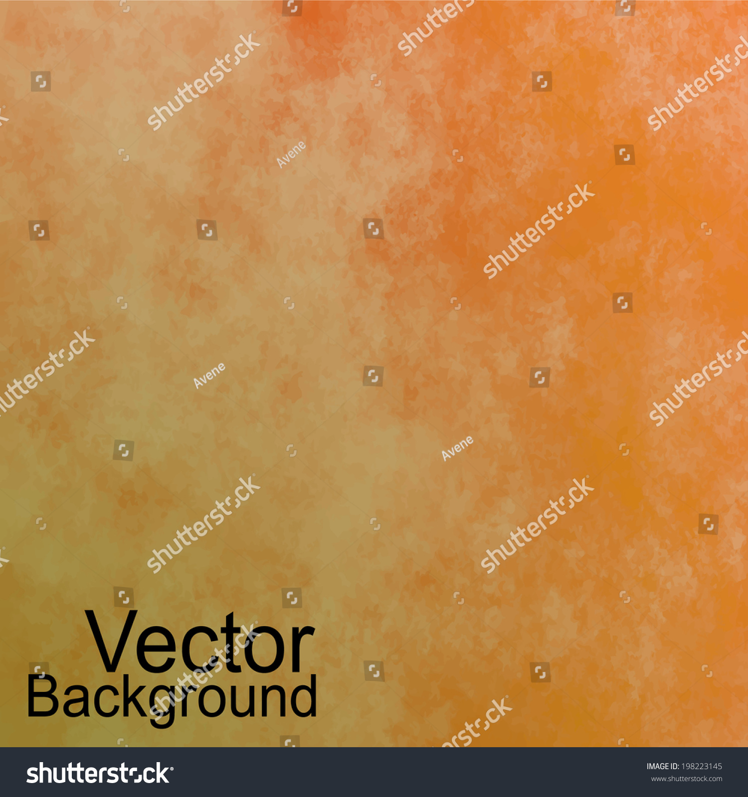 Grunge Vector Orange Background Stock Vector (Royalty Free) 198223145 ...