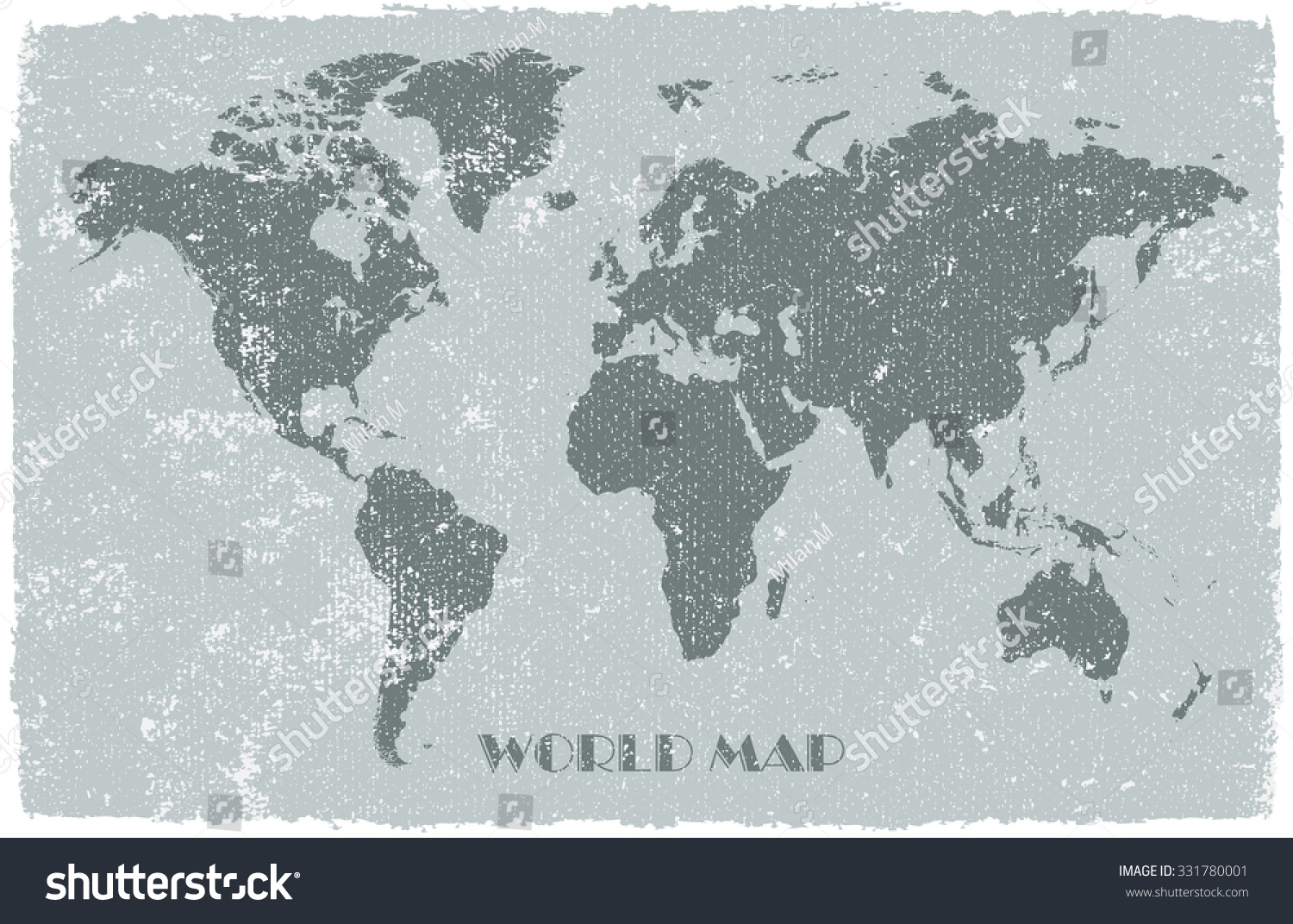 Grunge World Map World Mapvector Illustration Stock Vector (Royalty ...