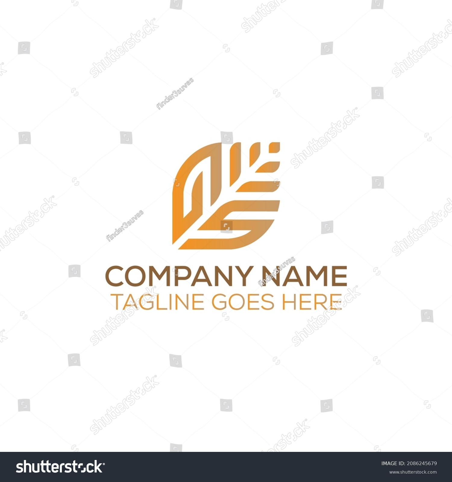 Gs Leaf Logo Sg Branch Monogram Stock Vector (Royalty Free) 2086245679 ...