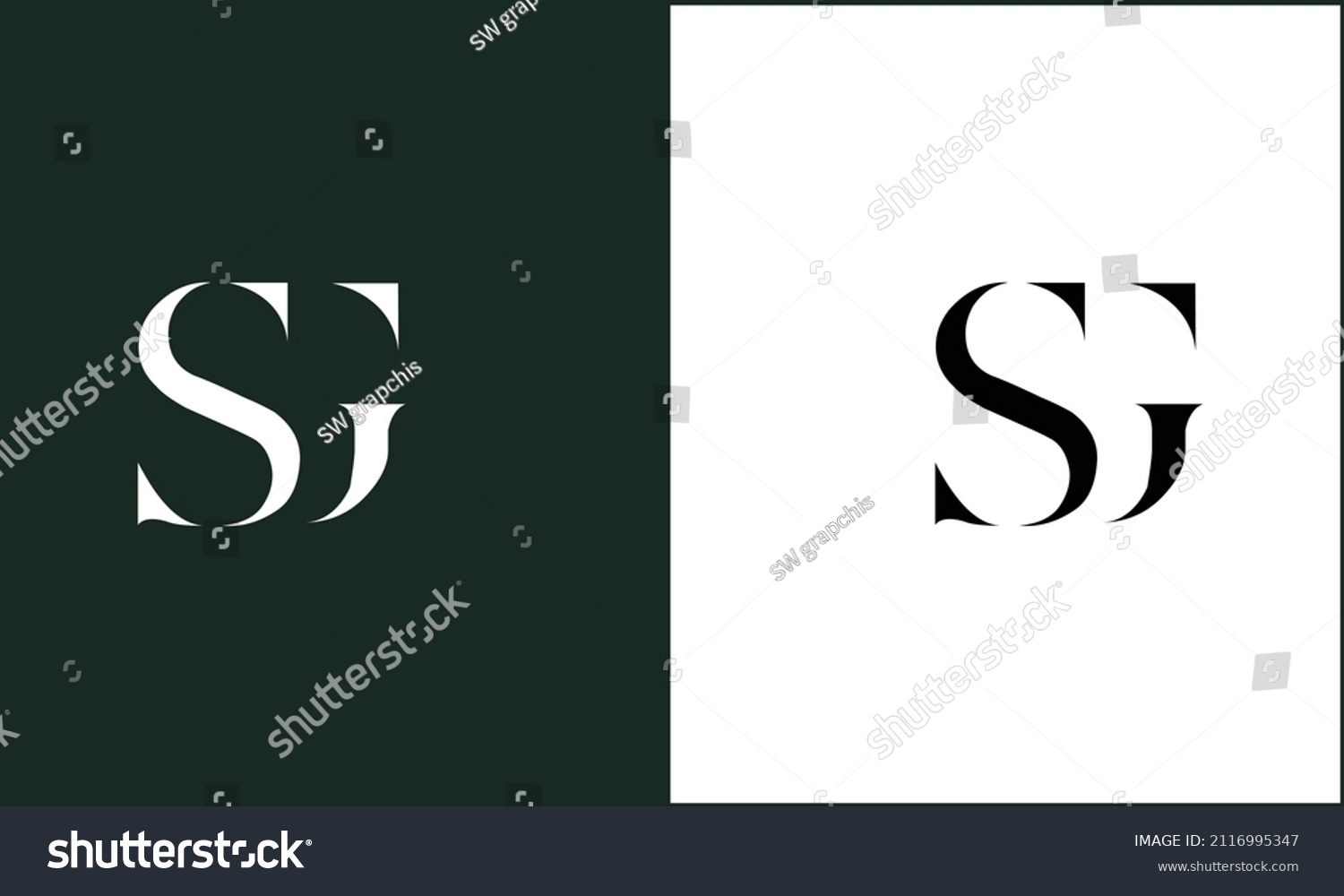 Gs Sg Abstract Letters Logo Monogram Stock Vector (Royalty Free ...