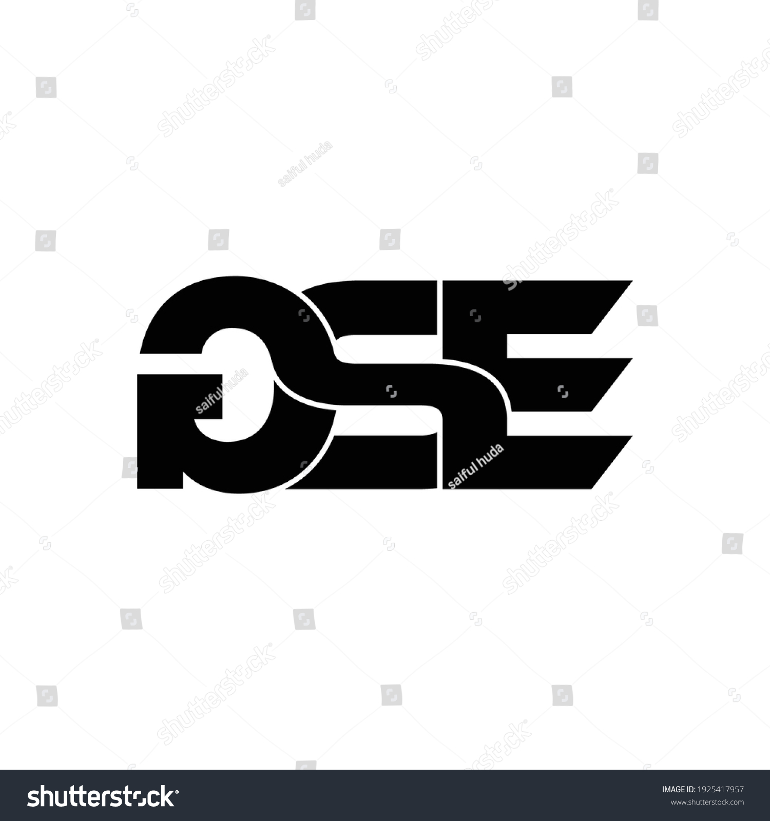 Gse Letter Monogram Logo Design Vector Stock Vector (Royalty Free ...