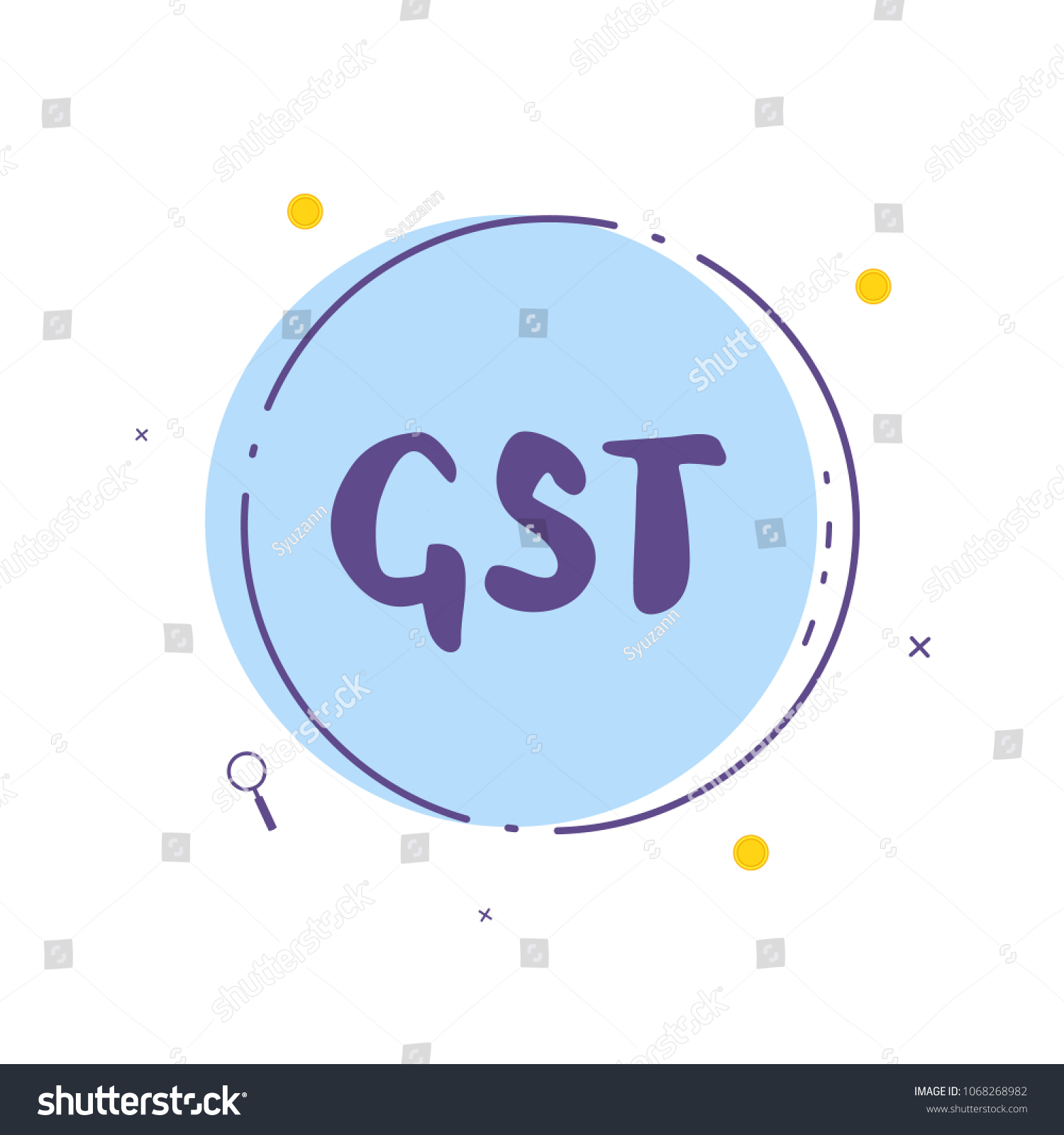 Gst Banner Vector Illustration Stock Vector (Royalty Free) 1068268982
