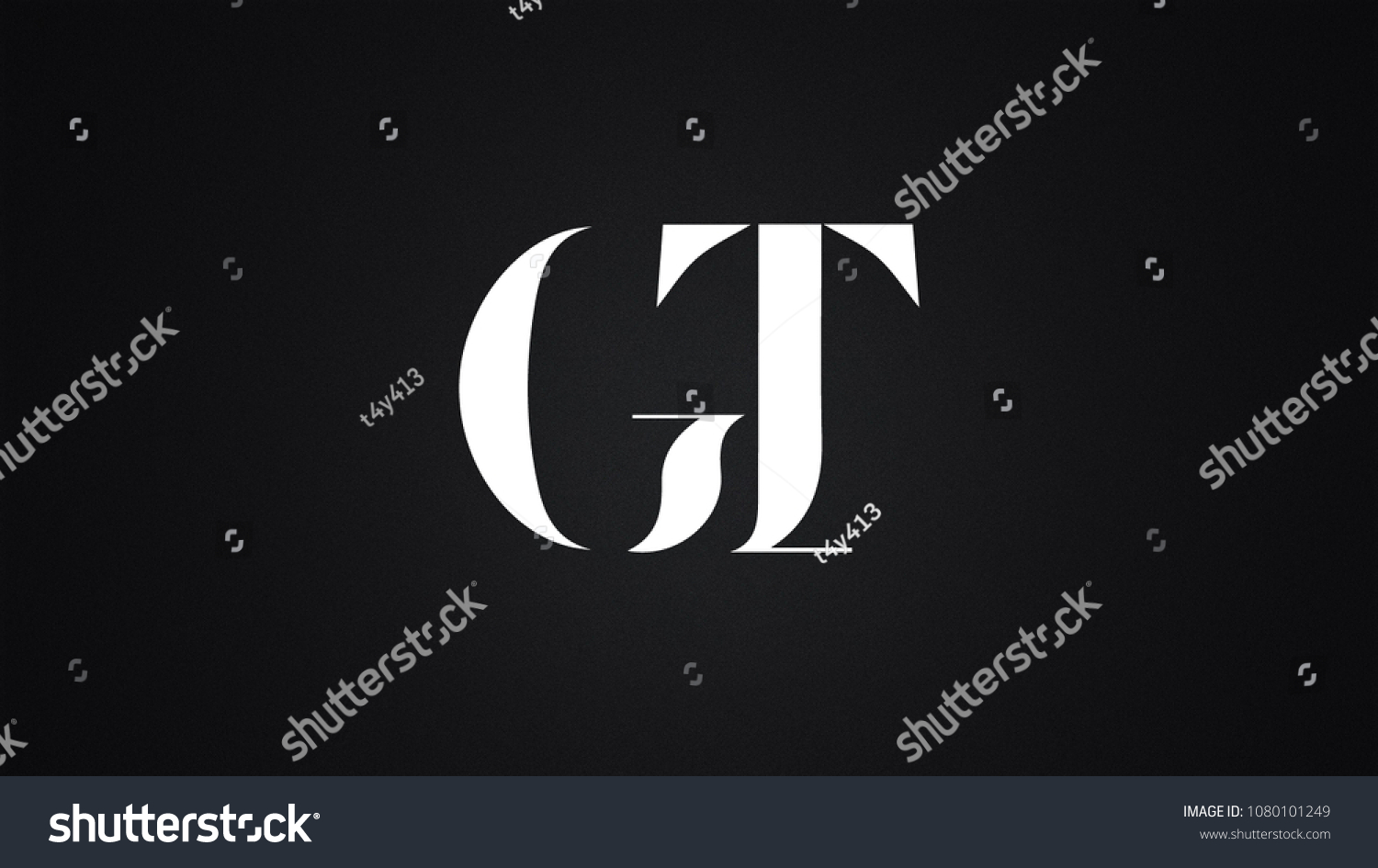 Gt Letter Logo Design Template Vector Stock Vector (Royalty Free ...