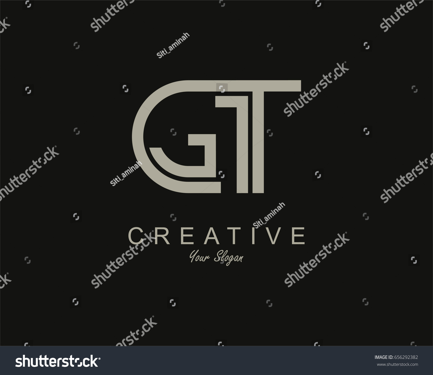 Gt Logo Letter Design Vector Stock Vector (Royalty Free) 656292382 ...