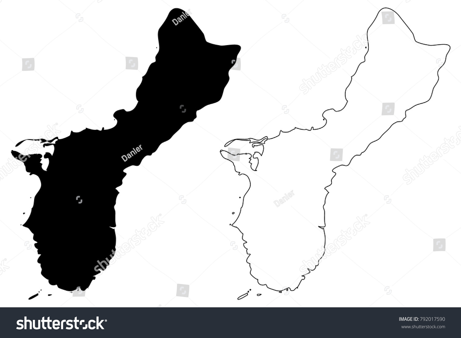 638 Guam outline Images, Stock Photos & Vectors | Shutterstock