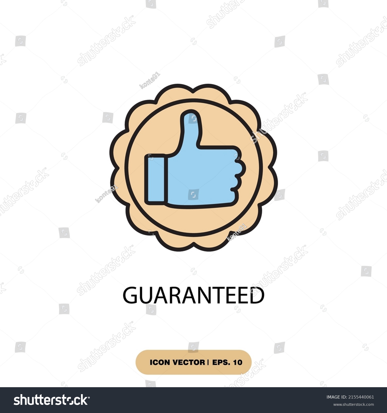Guaranteed Icons Symbol Vector Elements Infographic Stock Vector ...