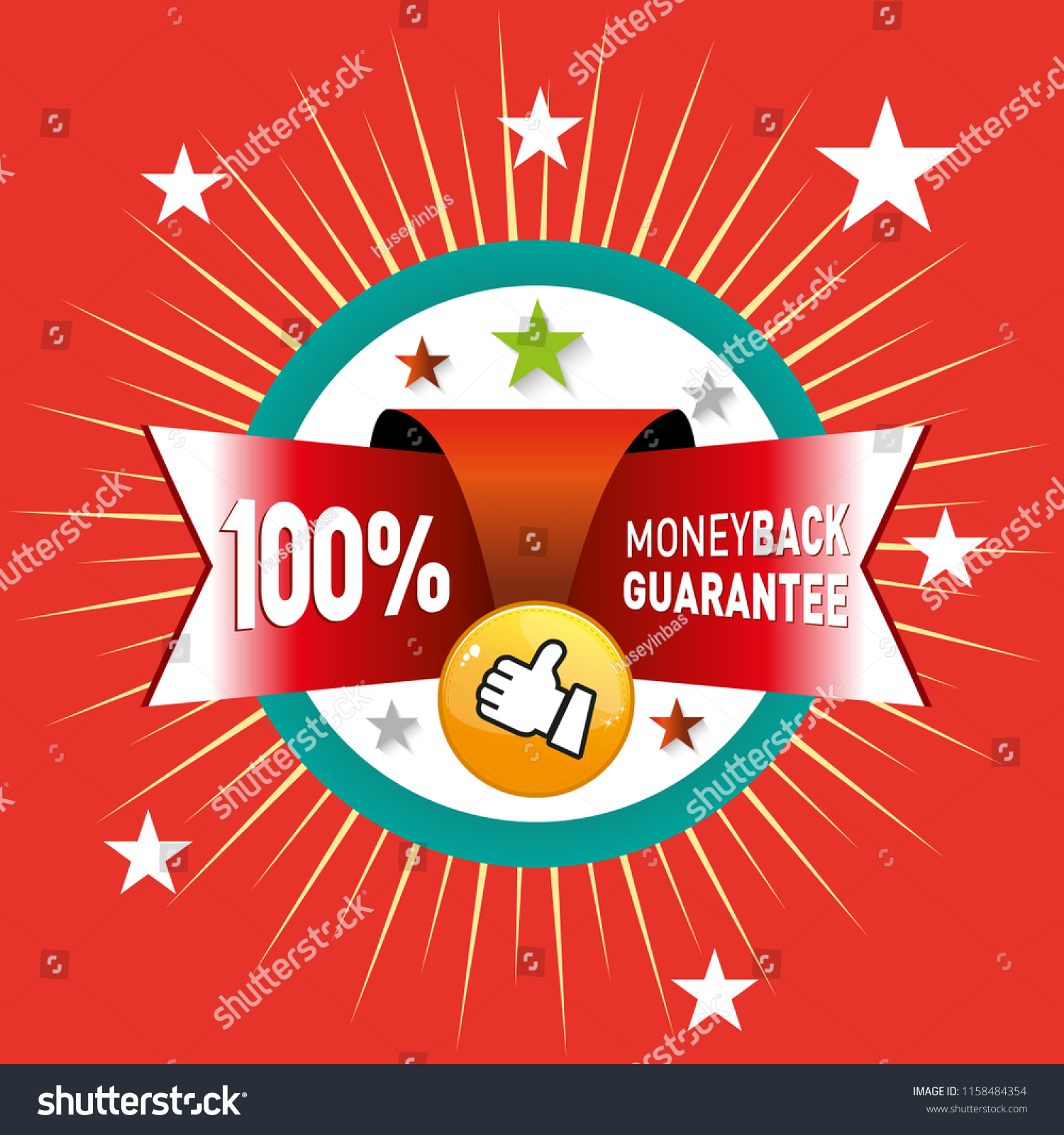 Guaranteed Label On Colored Background Stock Vector (Royalty Free ...